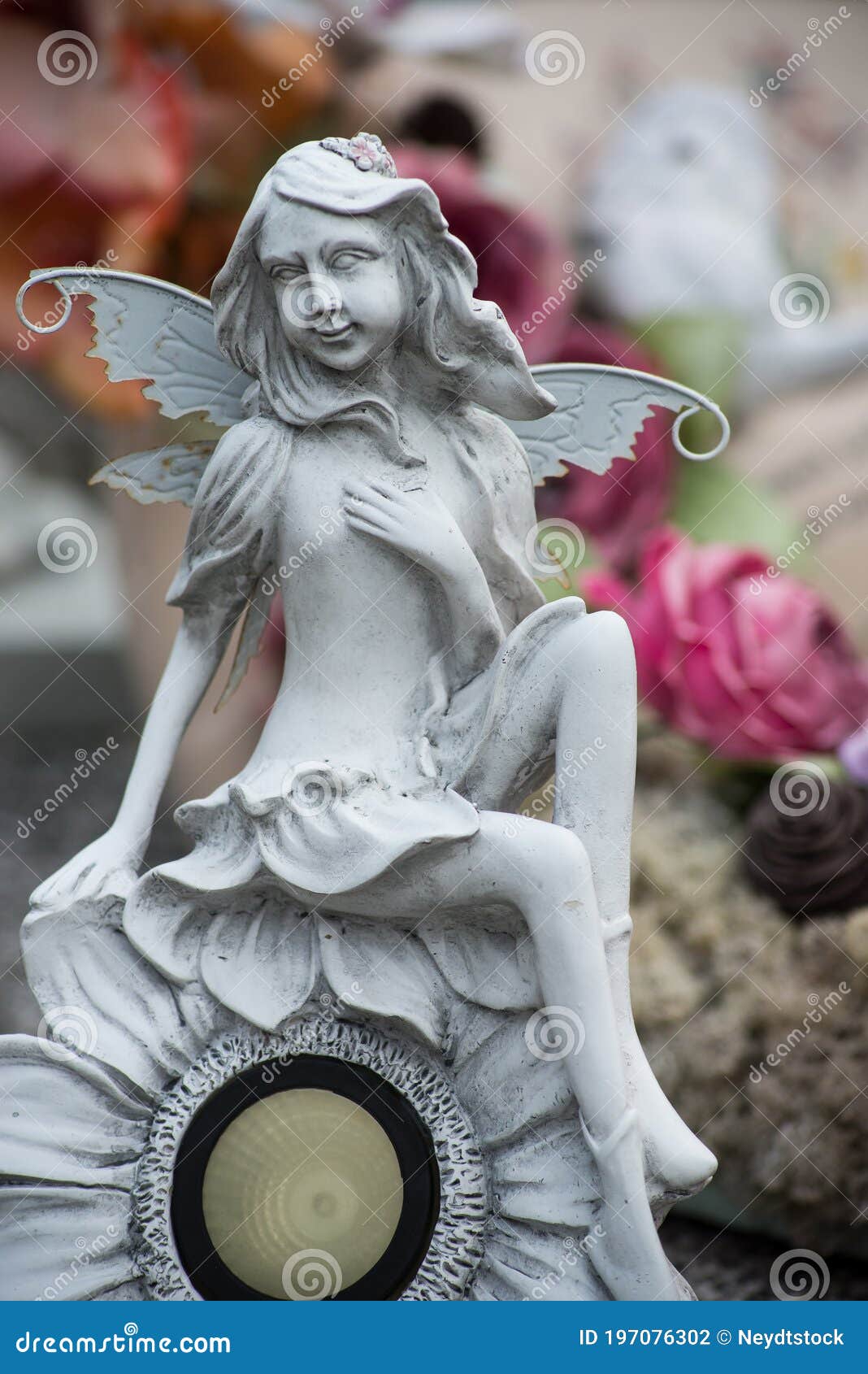 Stoned Elf on Tomb in a Cemetery Stock Photo - Image of graveyard ...