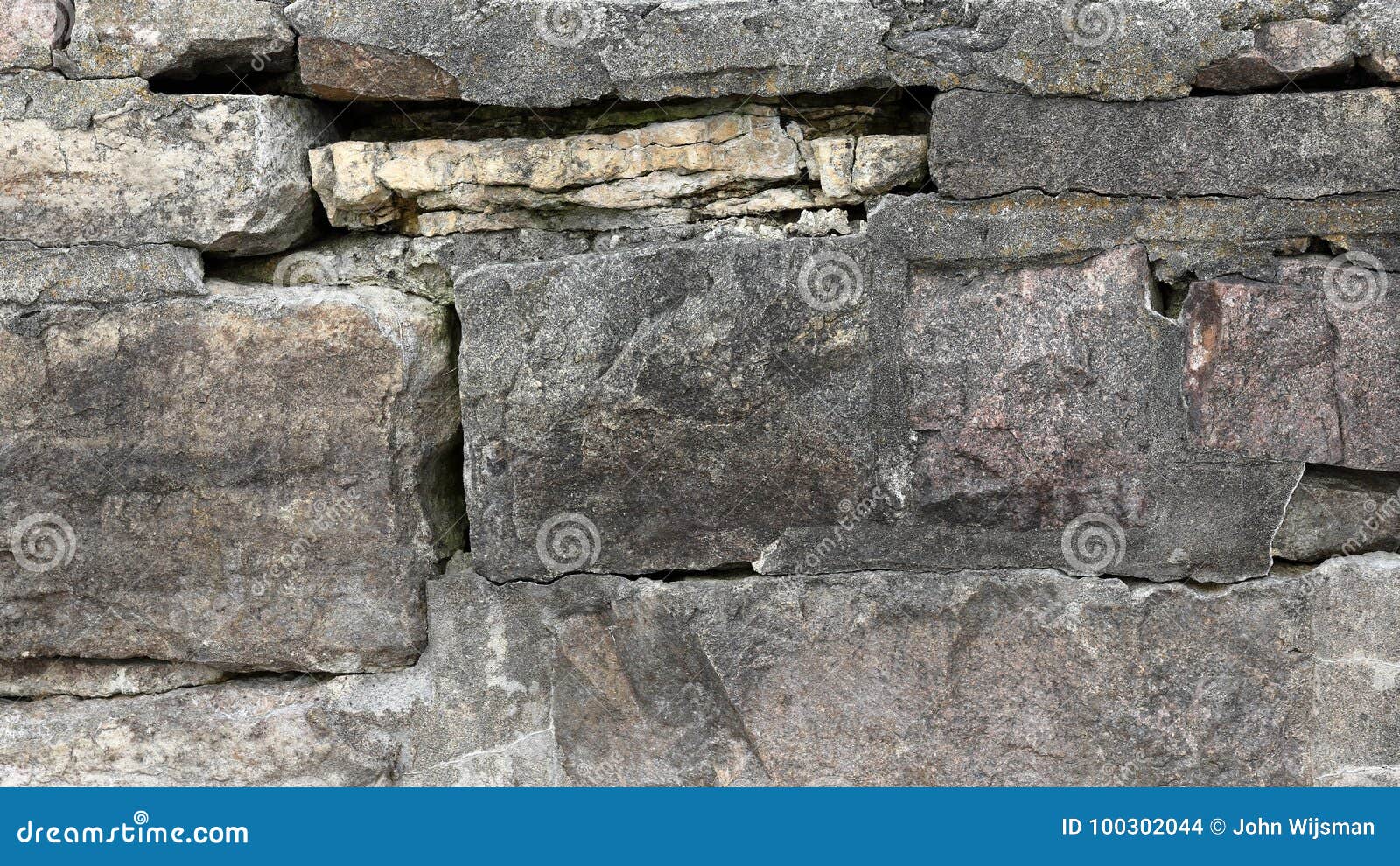 Closeup of a Stonework Wall Stock Photo - Image of material, rough ...