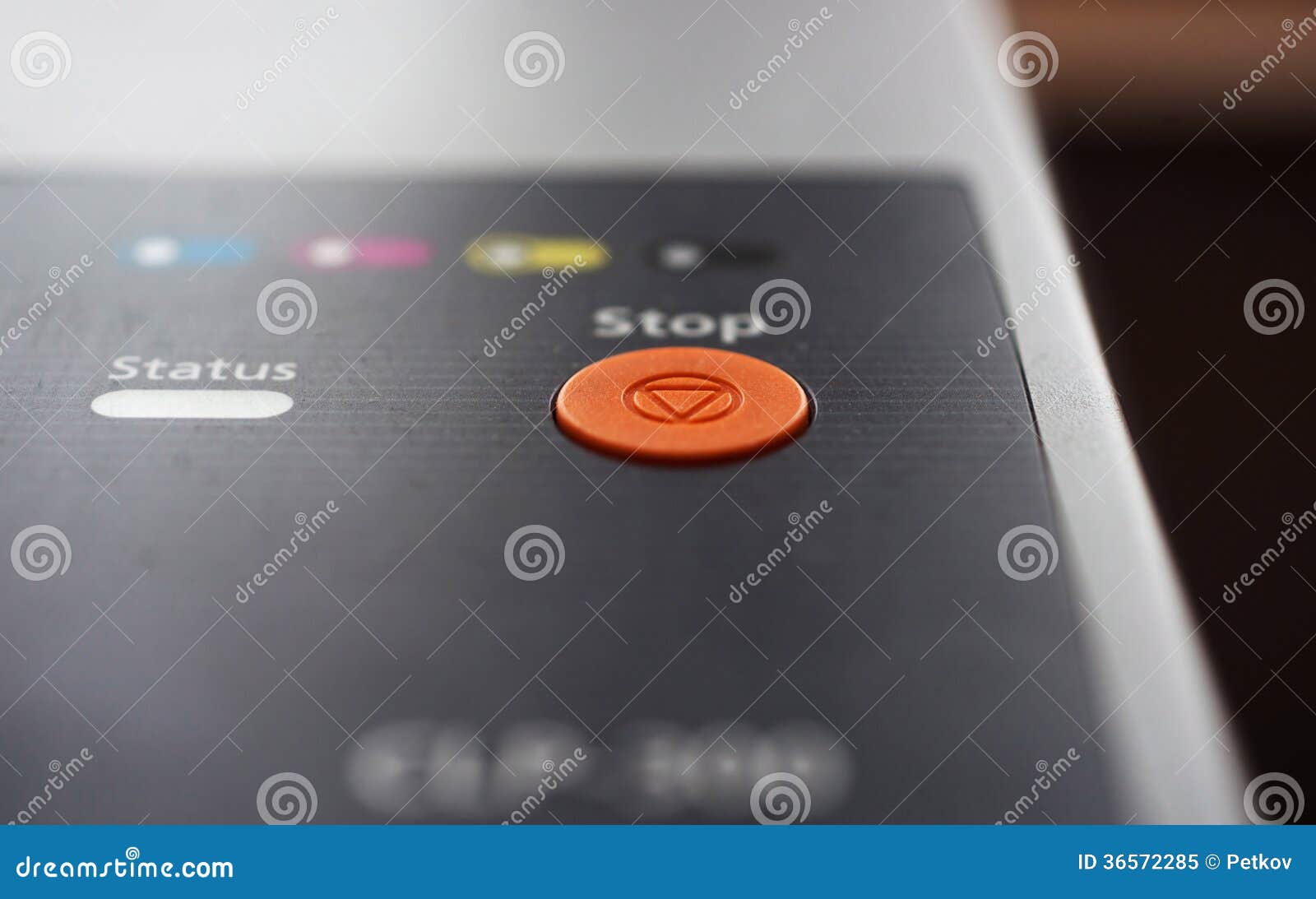 Closeup Stop Button and Status Stock Image - Image of sign, realistic ...