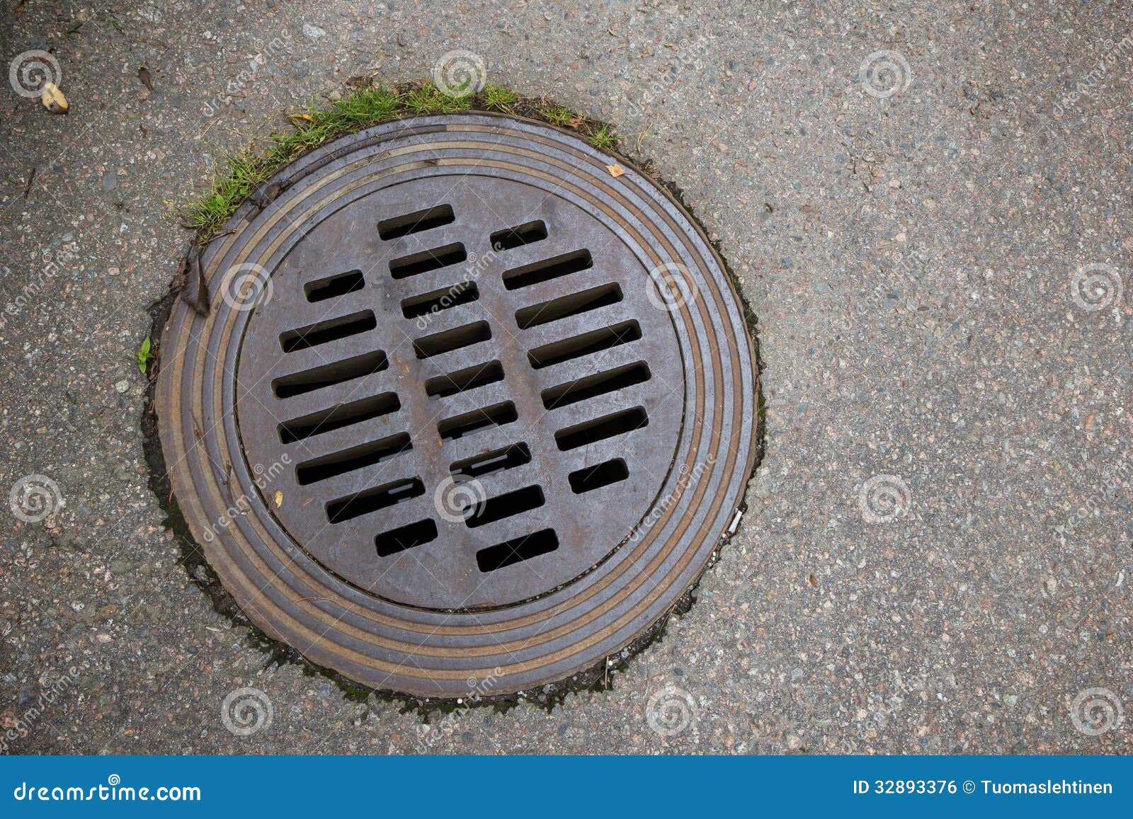 Closeup of a Stormwater Drain Lid Stock Photo - Image of outdoors ...