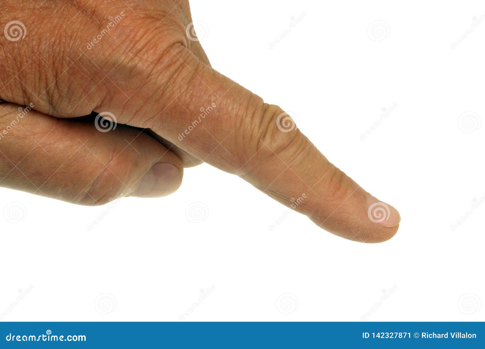 Finger Pointing on White Background Stock Image - Image of background ...