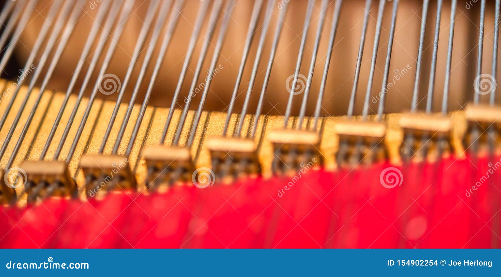 A Closeup of the String in a Piano. Stock Photo - Image of wire ...
