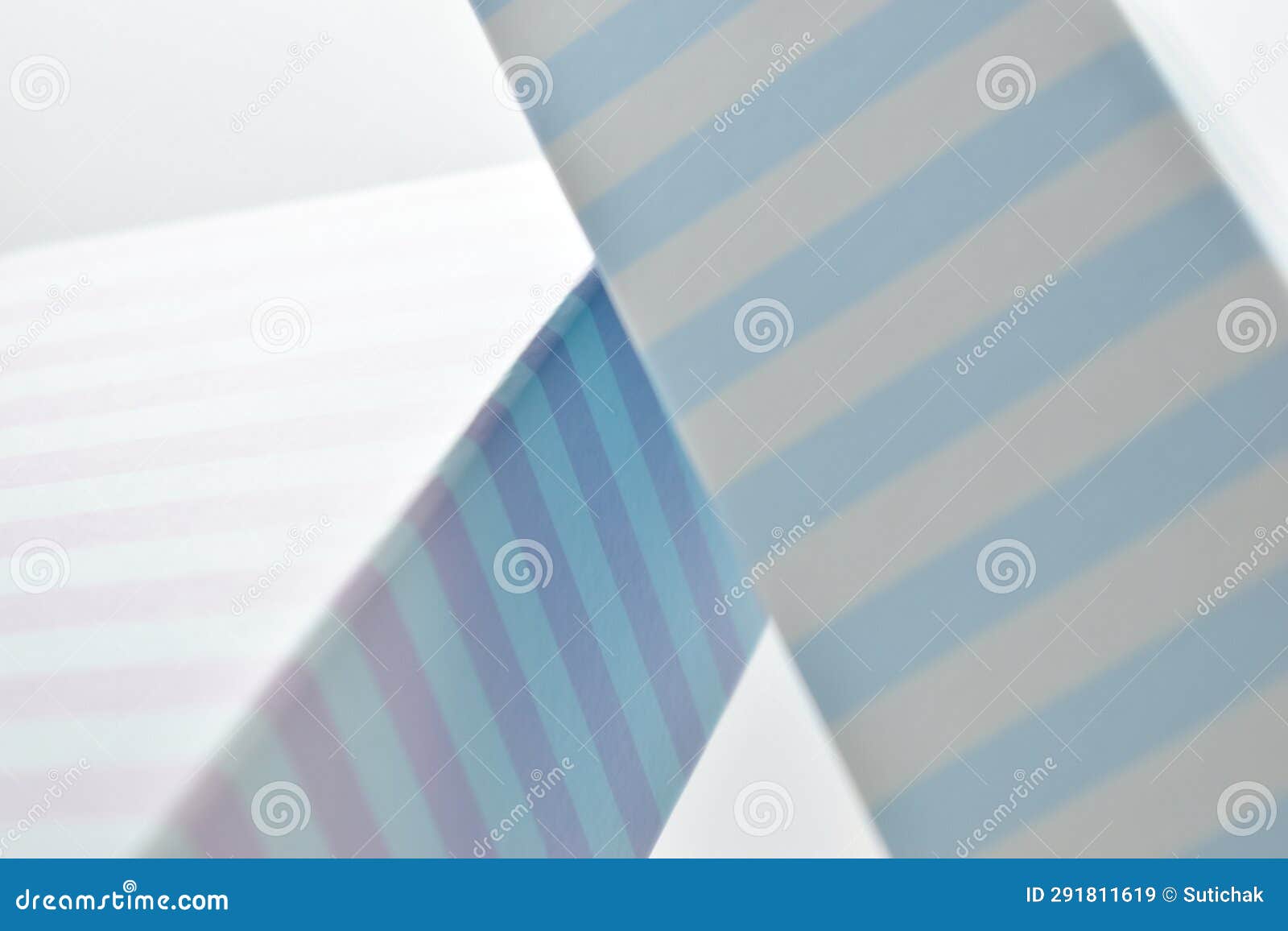 Closeup Striped Pink and Blue Paper Box, Package for Design Stock Image ...