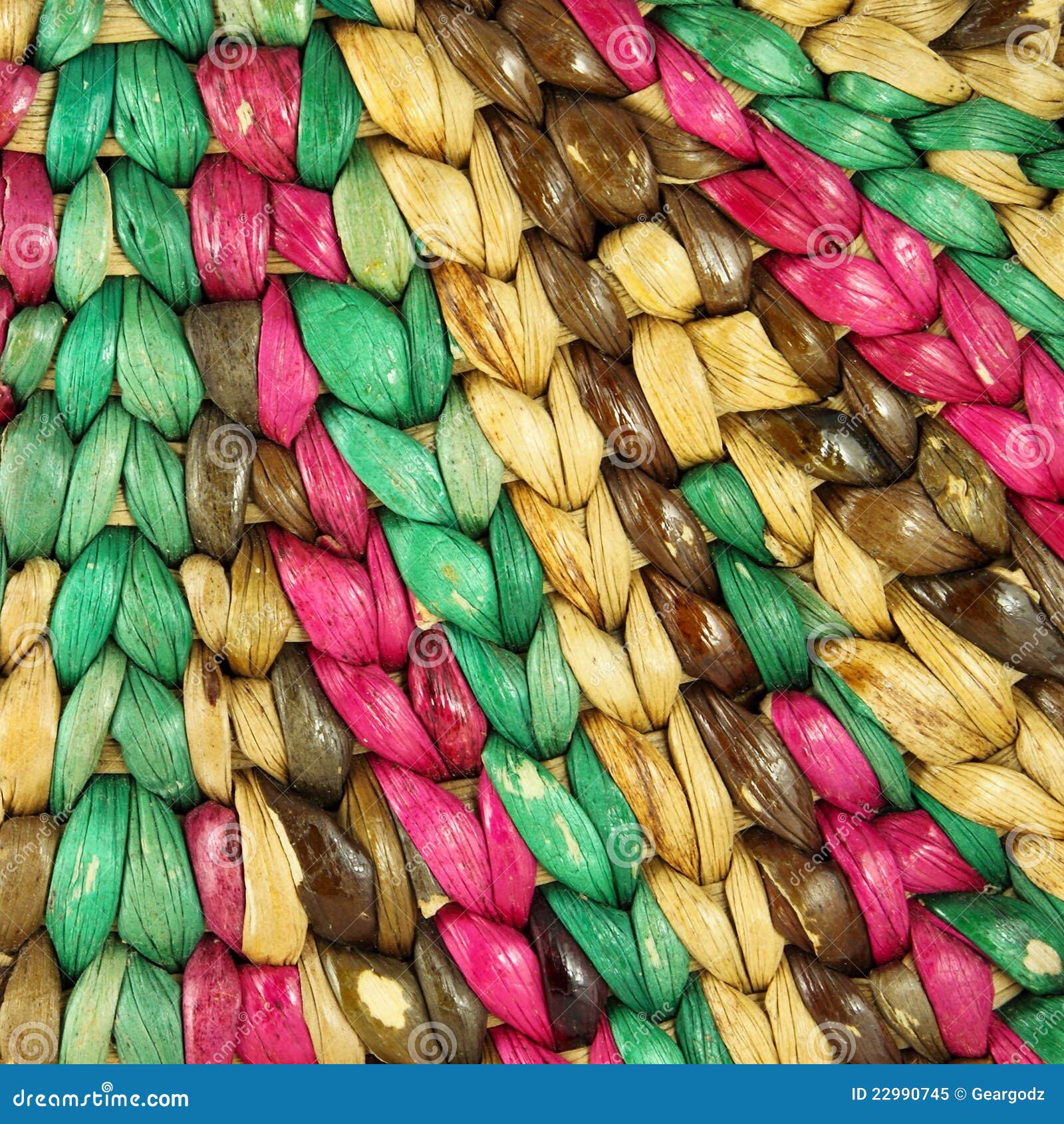 Closeup Structure of Colorful Rattan Stock Image - Image of design ...