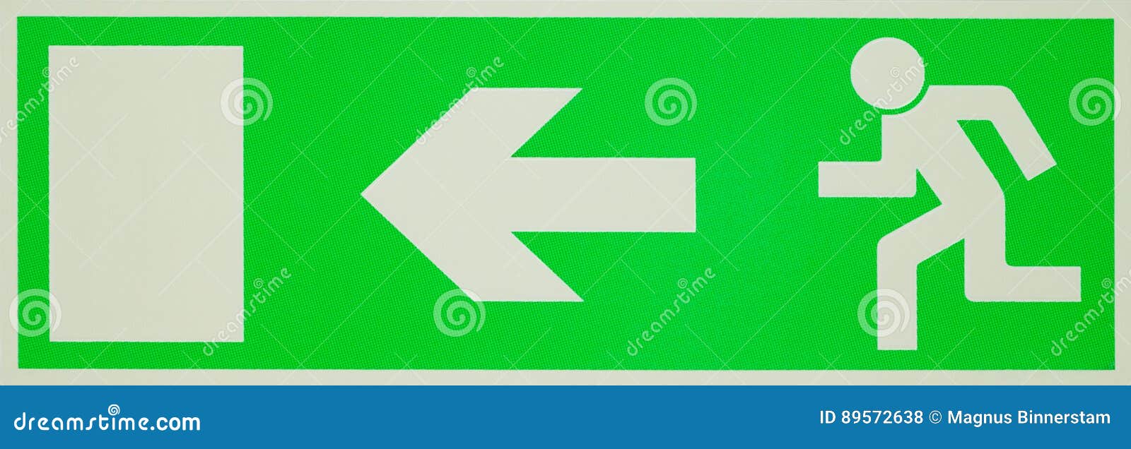 Reflective Green Colored Emergency Exit Sign Stock Illustration ...