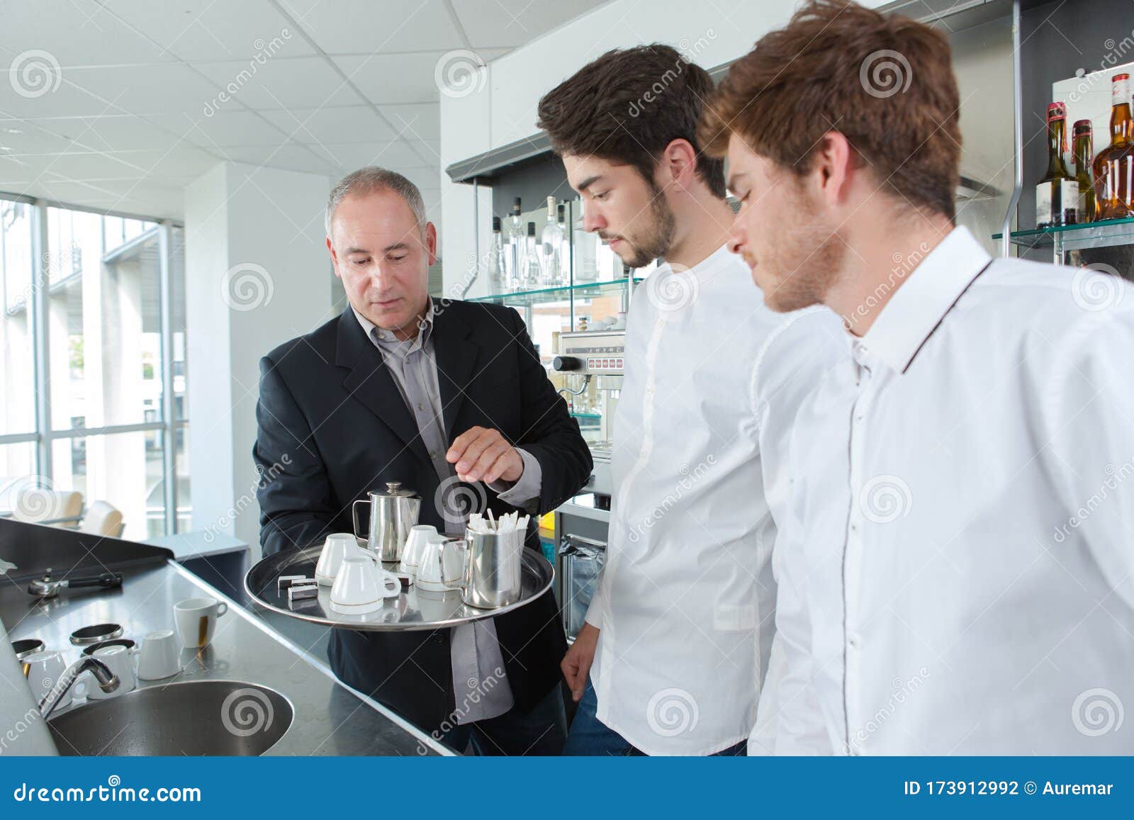 Closeup Student in Catering School Stock Photo - Image of group, chef ...