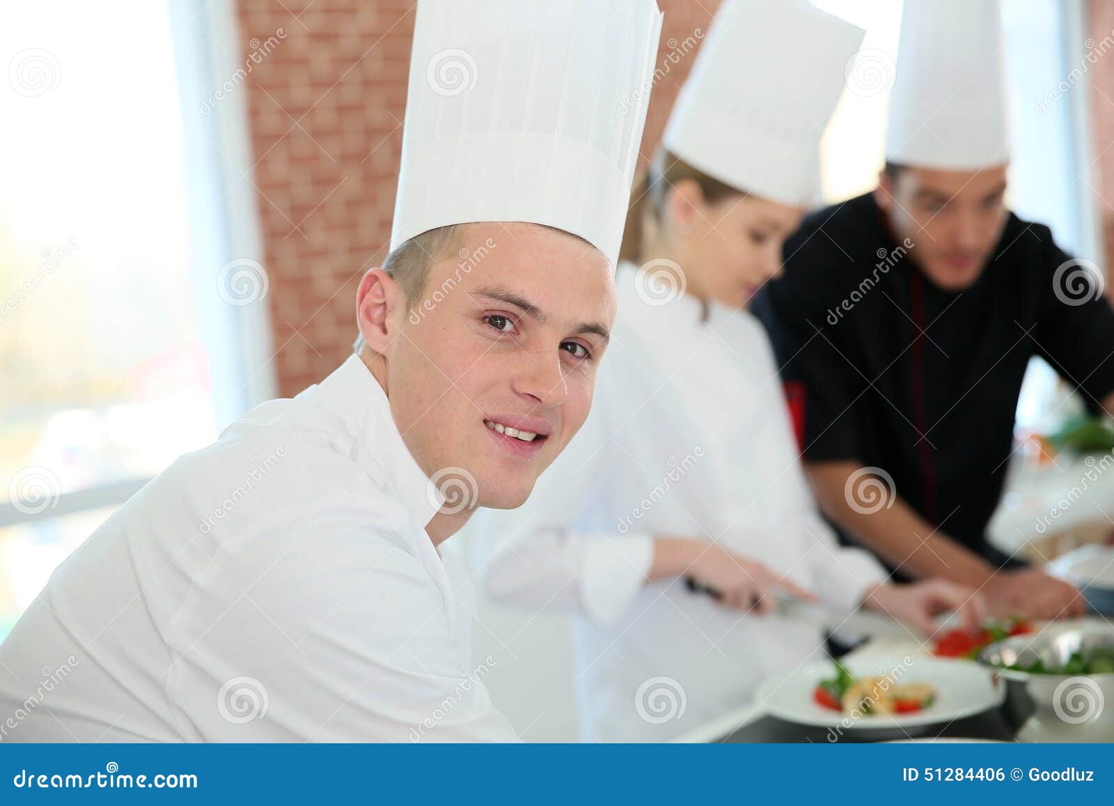 Closeup of Students in Catering School Stock Photo - Image of ...