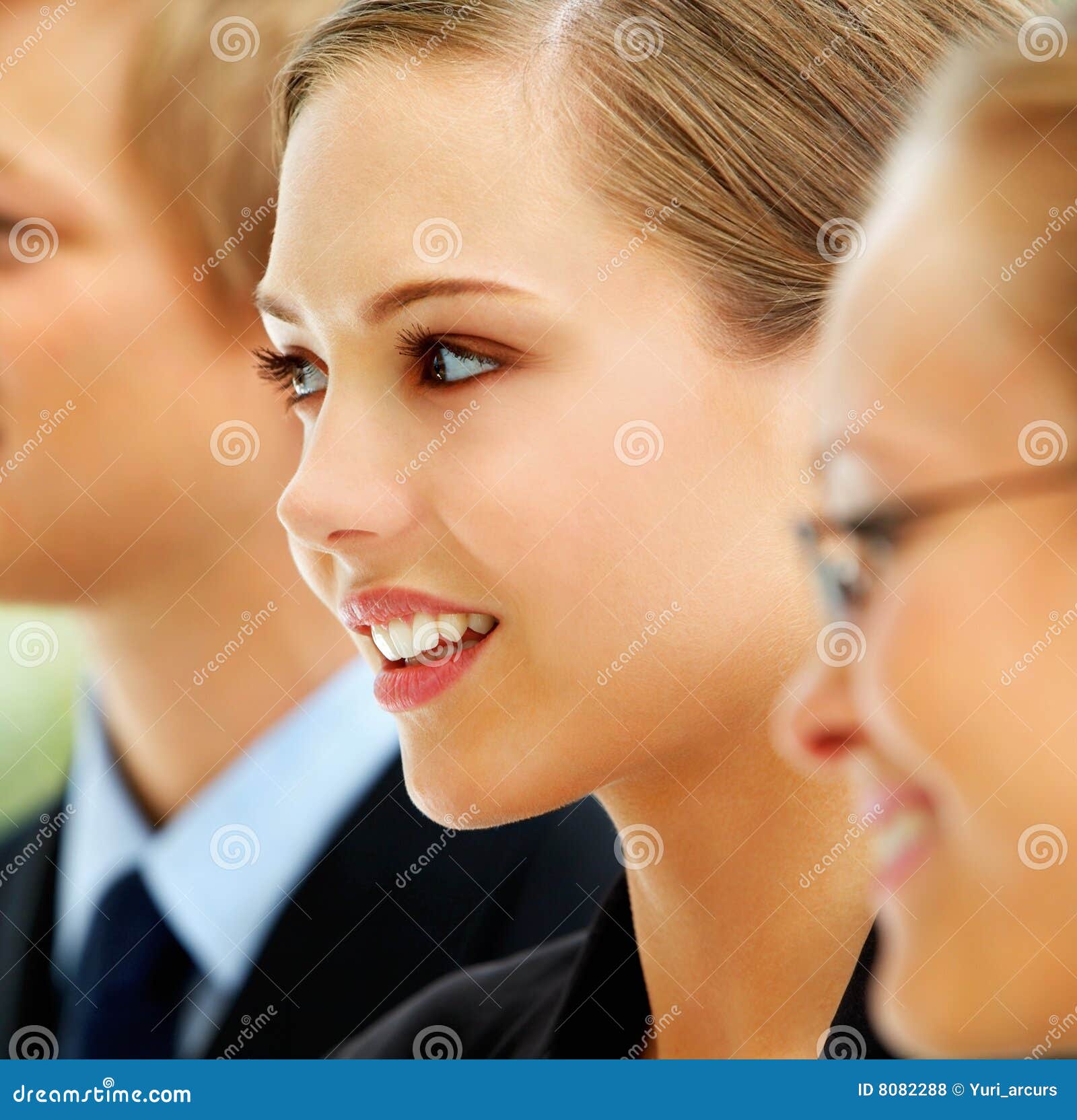 Closeup of Successful Business People Smiling Stock Photo - Image of ...