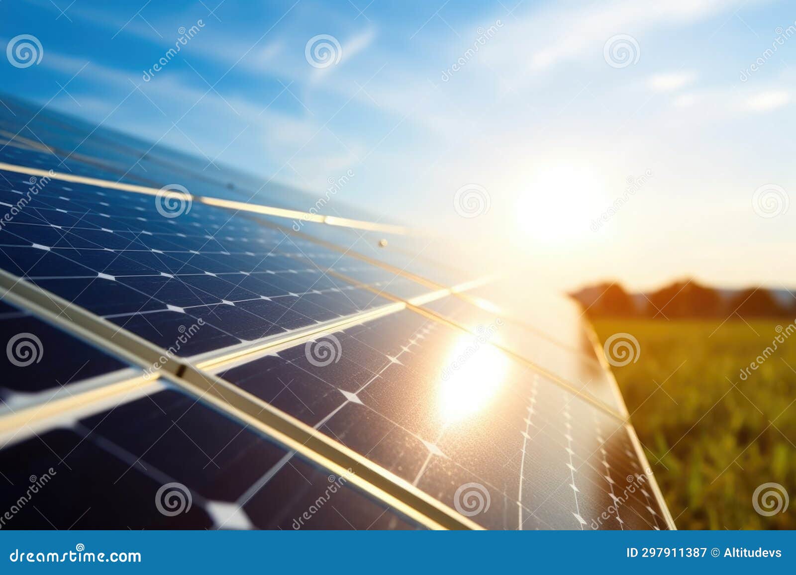 Closeup of the Sun Shining on Solar Panels Stock Image - Image of ...
