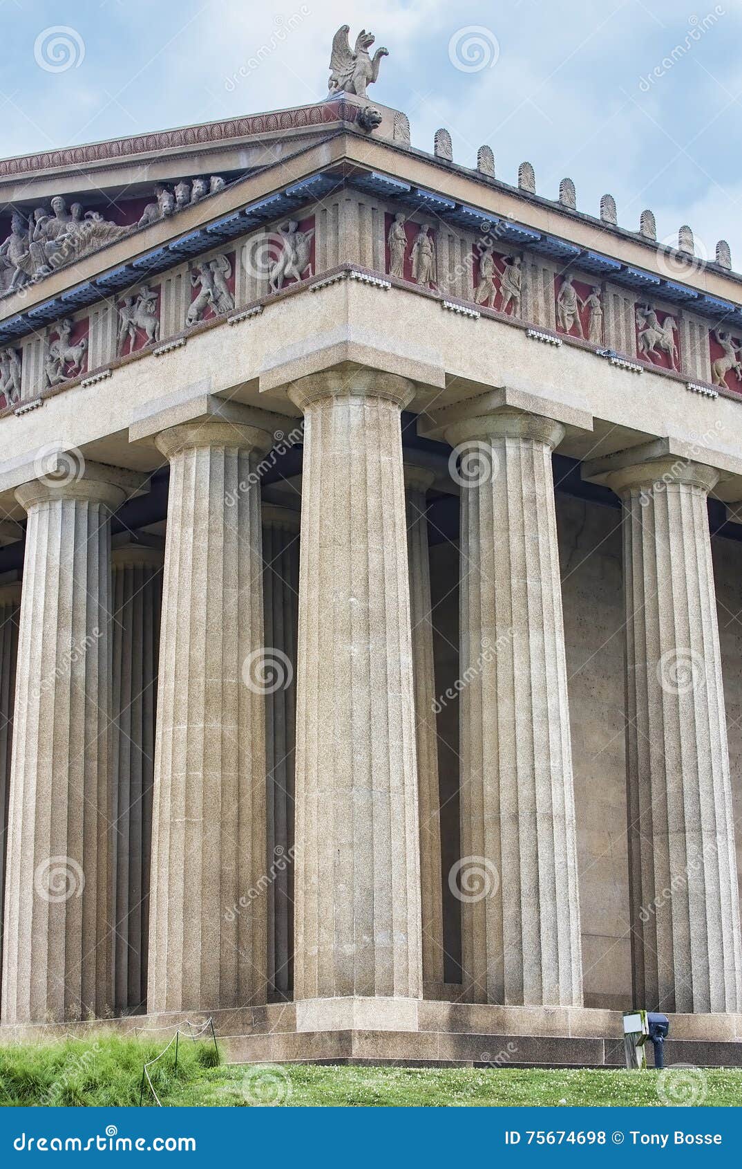 Parthenon Replica Columns, Nashville Stock Photo - Image of destination ...