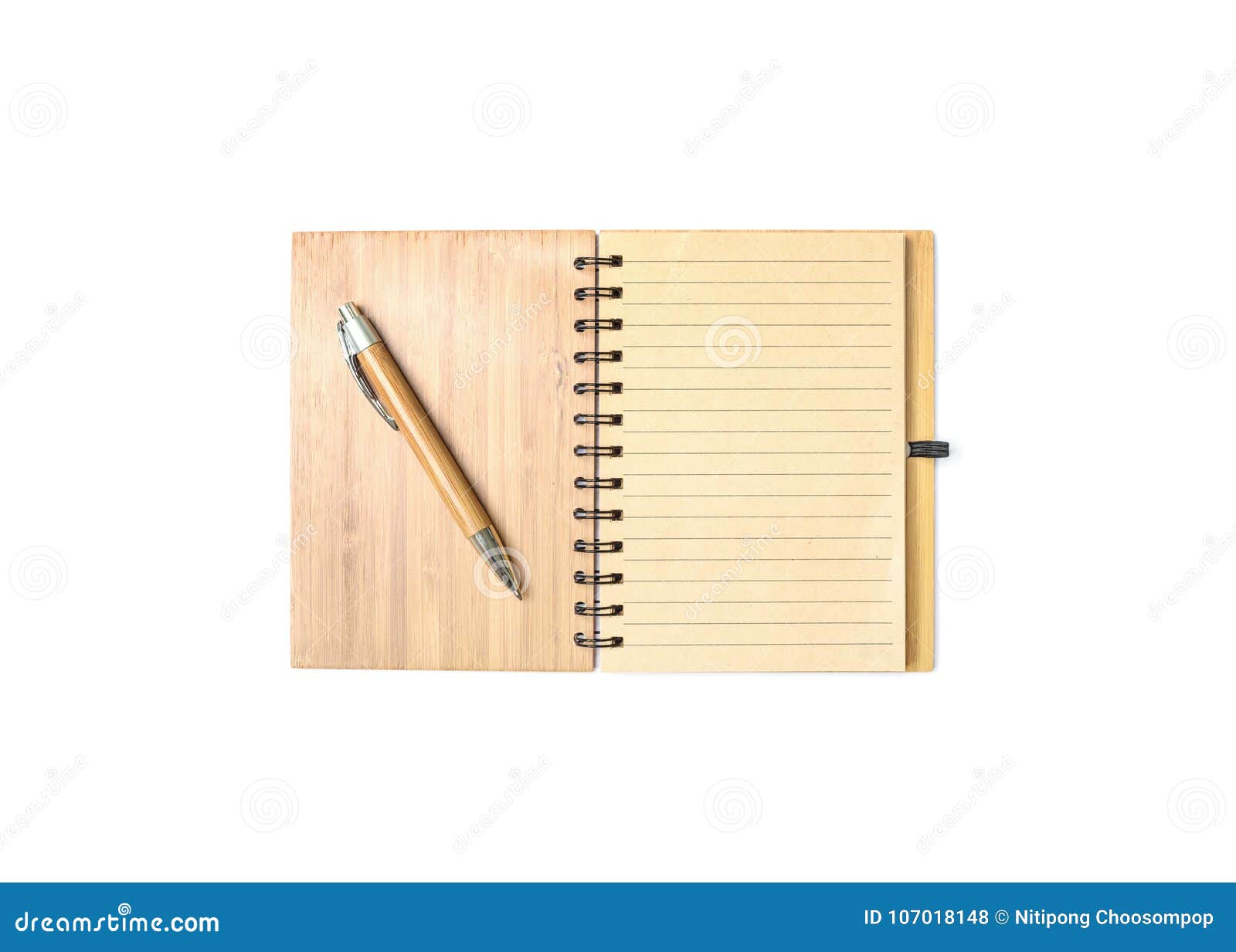 Closeup Surface Brown Note Book with Line in Page with Brown Pen ...