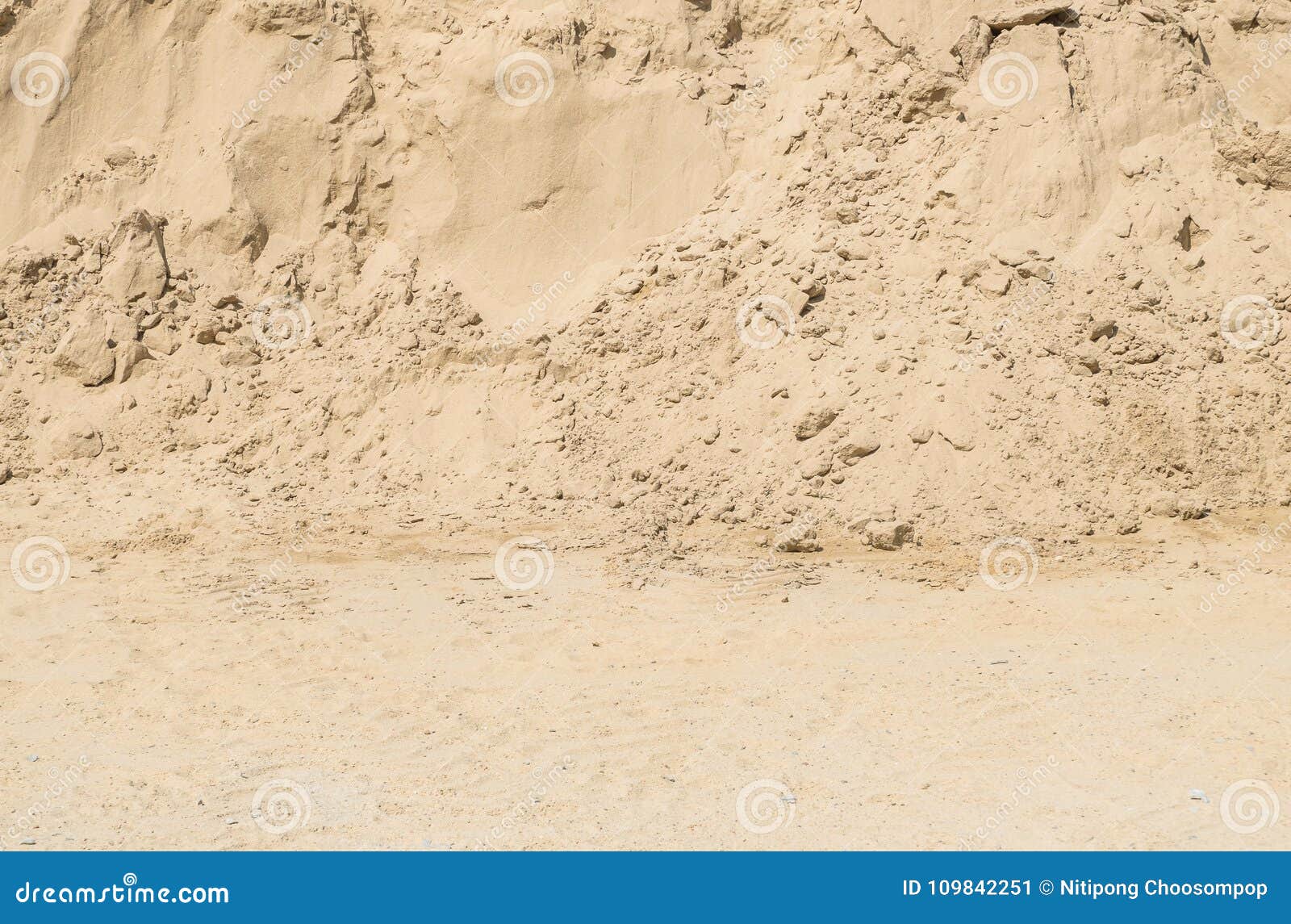 Closeup Surface Pile of Sand for Construction Work with Ground Textured ...