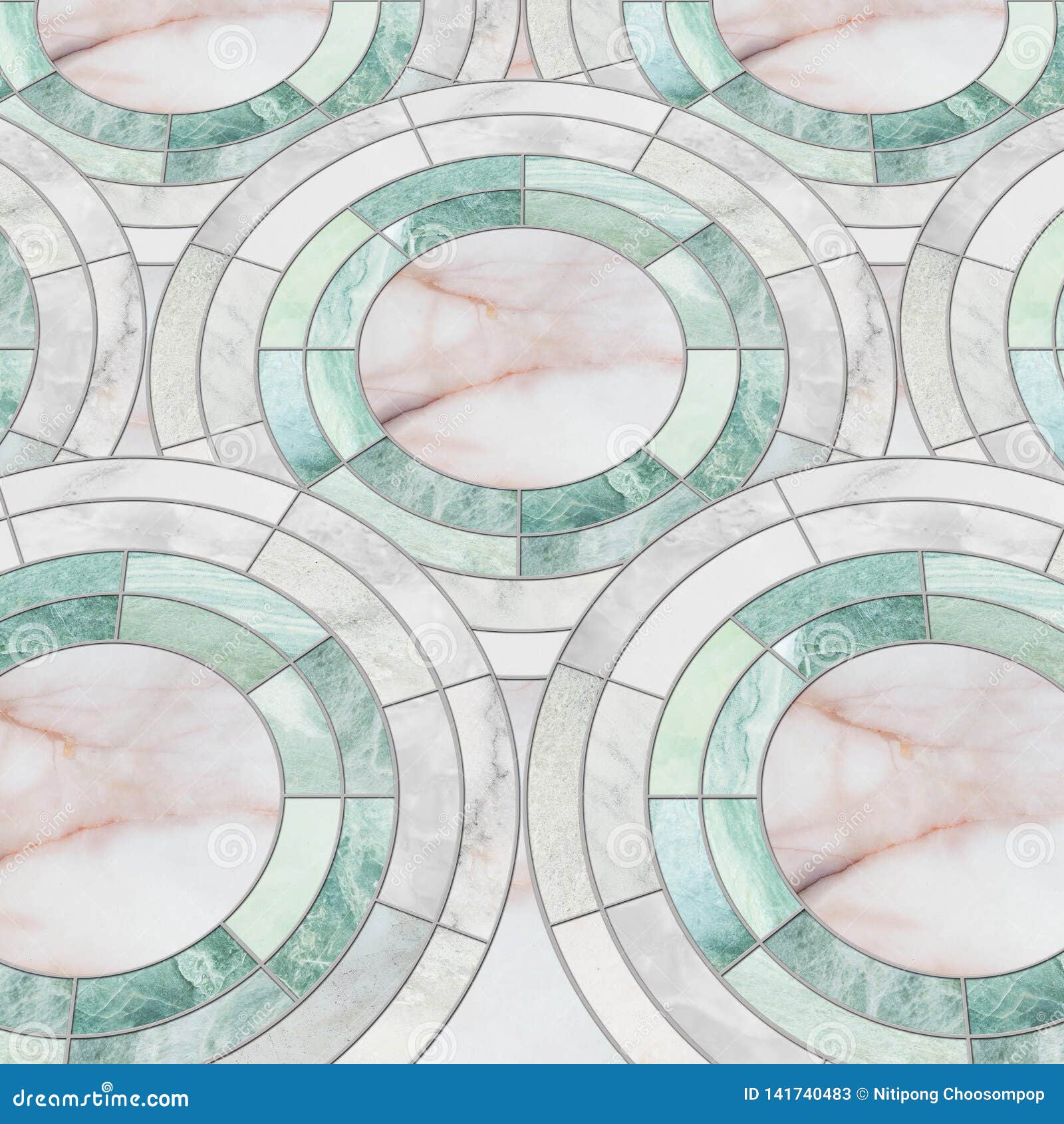 Closeup Surface Tile Circle Pattern by Mix of Color Marble Stone Floor ...