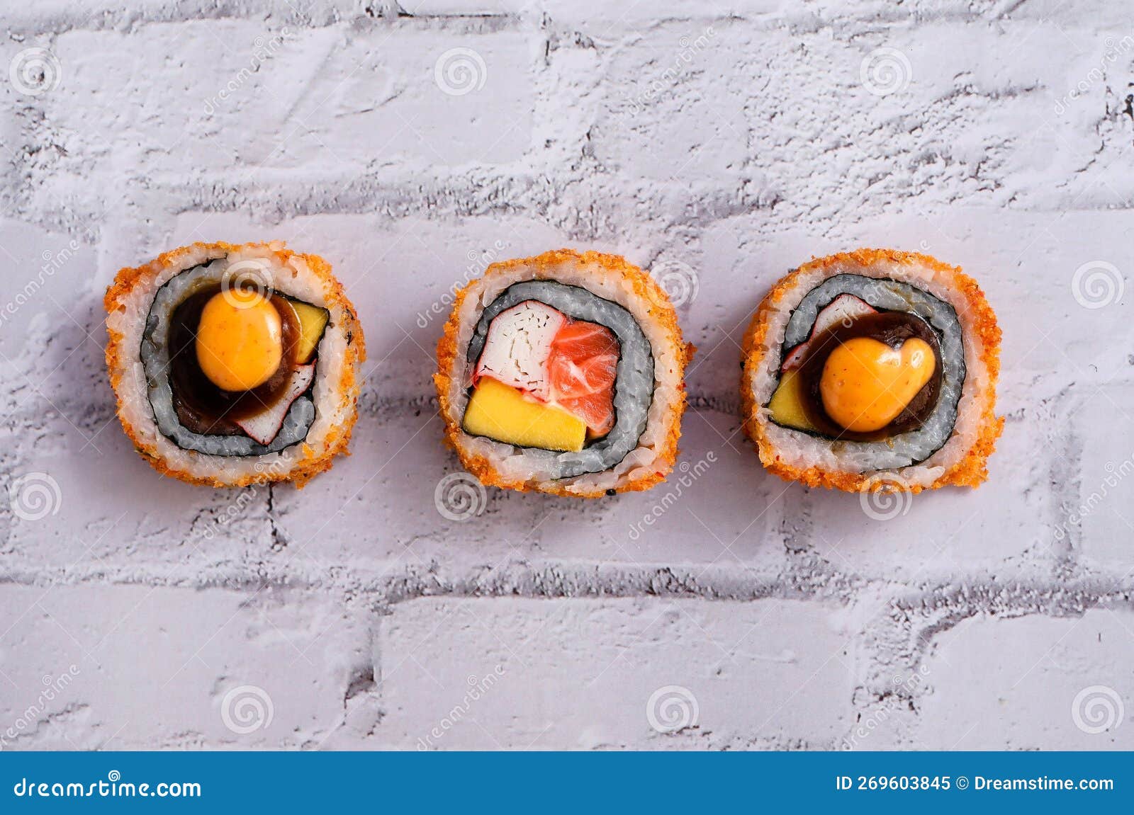 Closeup of Sushi on a White Wall Texture Stock Image - Image of meal ...