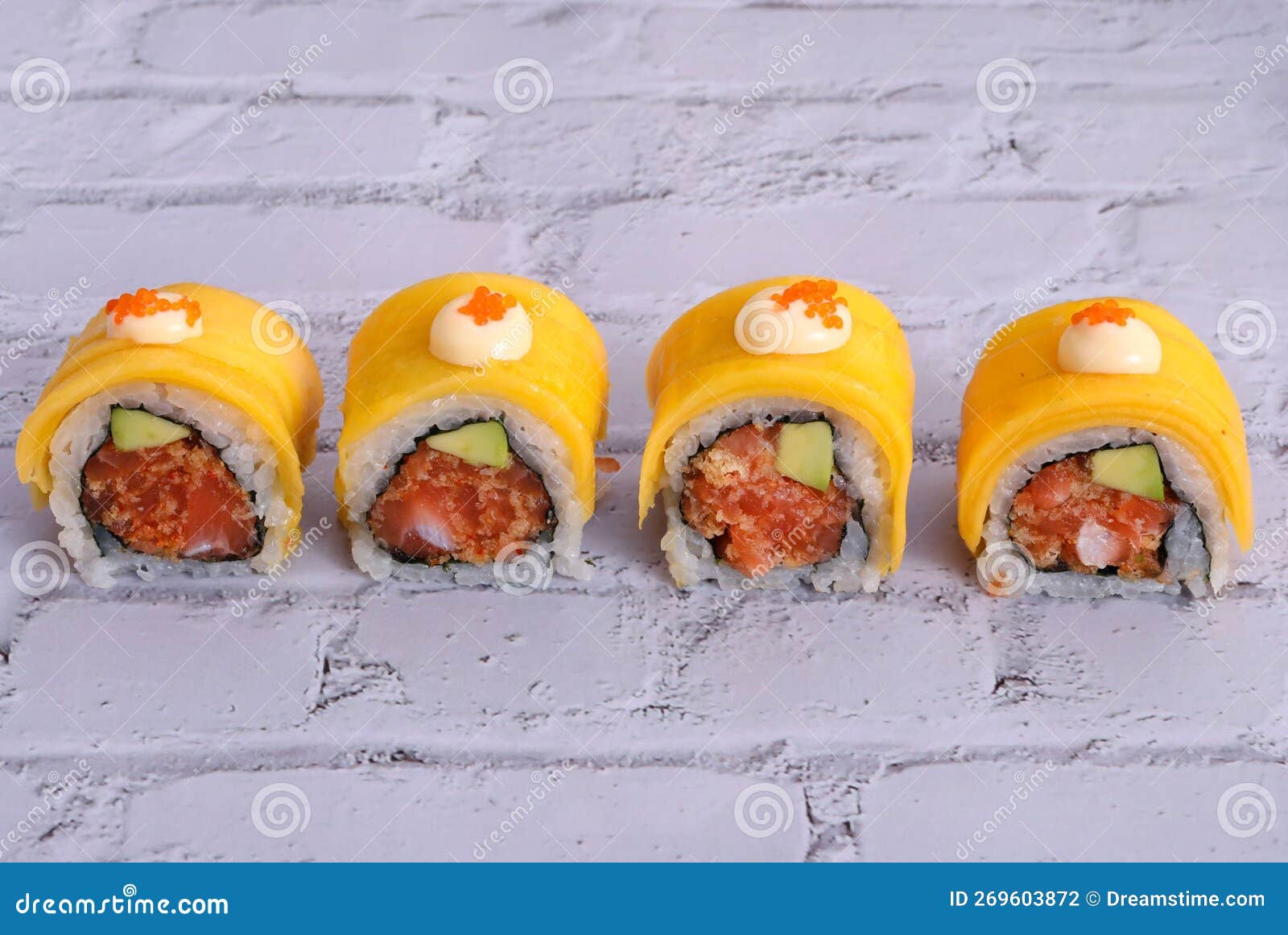 Closeup of Sushi on a White Wall Texture Stock Photo - Image of food ...
