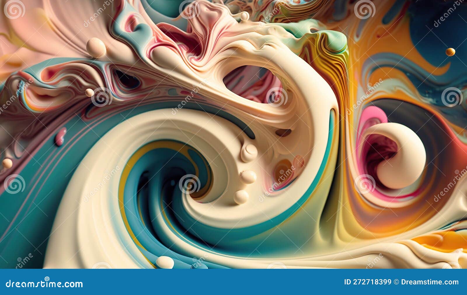 Closeup of Swirling Mixture of Oils. Generative Ai Stock Illustration ...