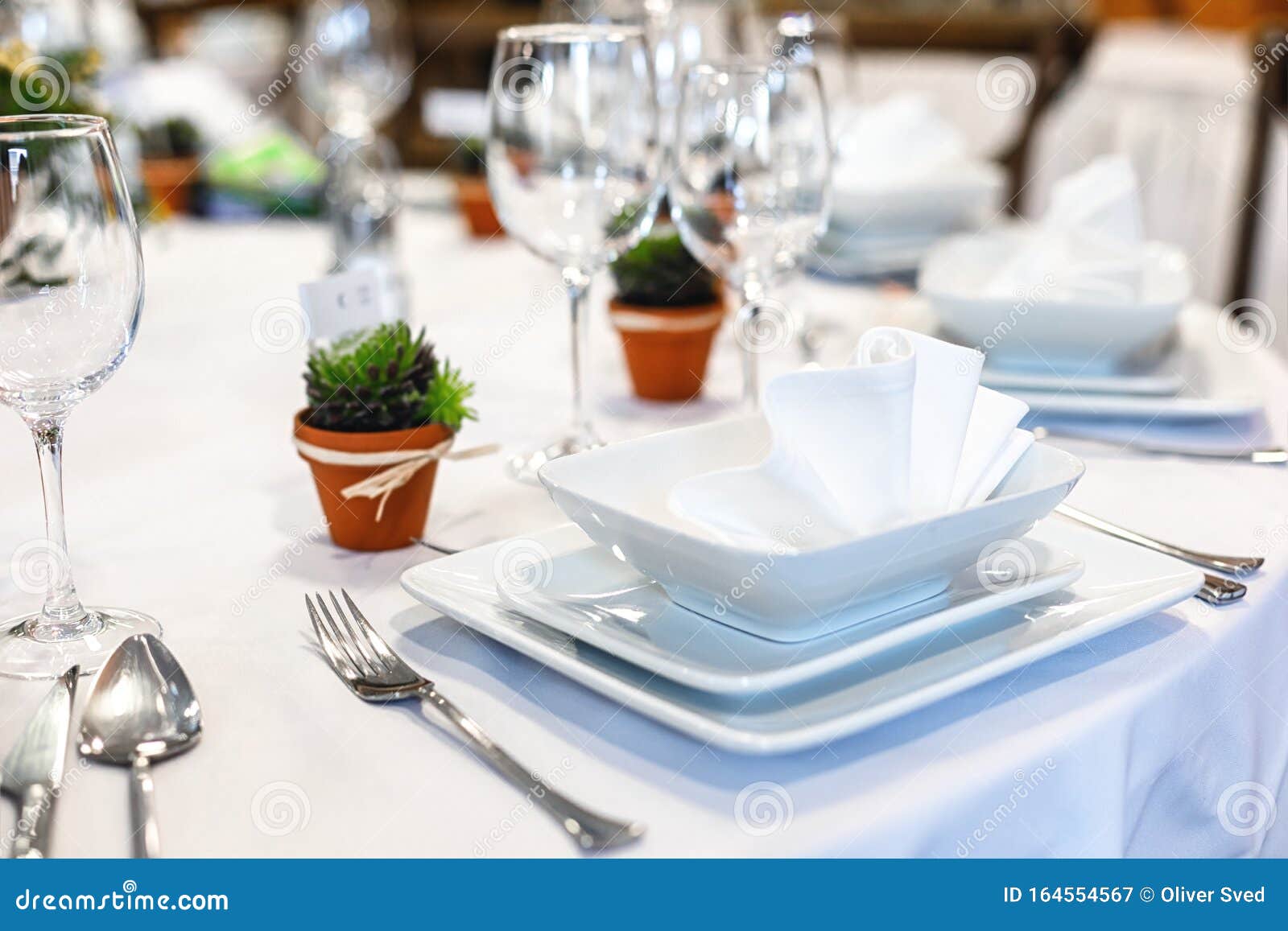 Closeup of a Table at the Dining Hall Stock Image - Image of luxury ...