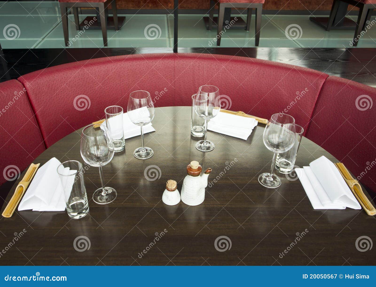 Closeup of Table Setting at a Restaurant Stock Image - Image of indoors ...