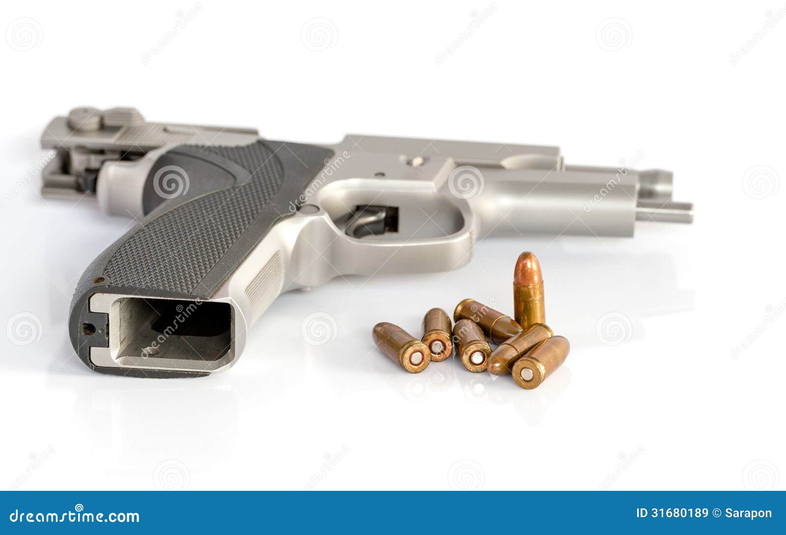 Closeup of Tactical Military Bullets and Gun Stock Image - Image of ...