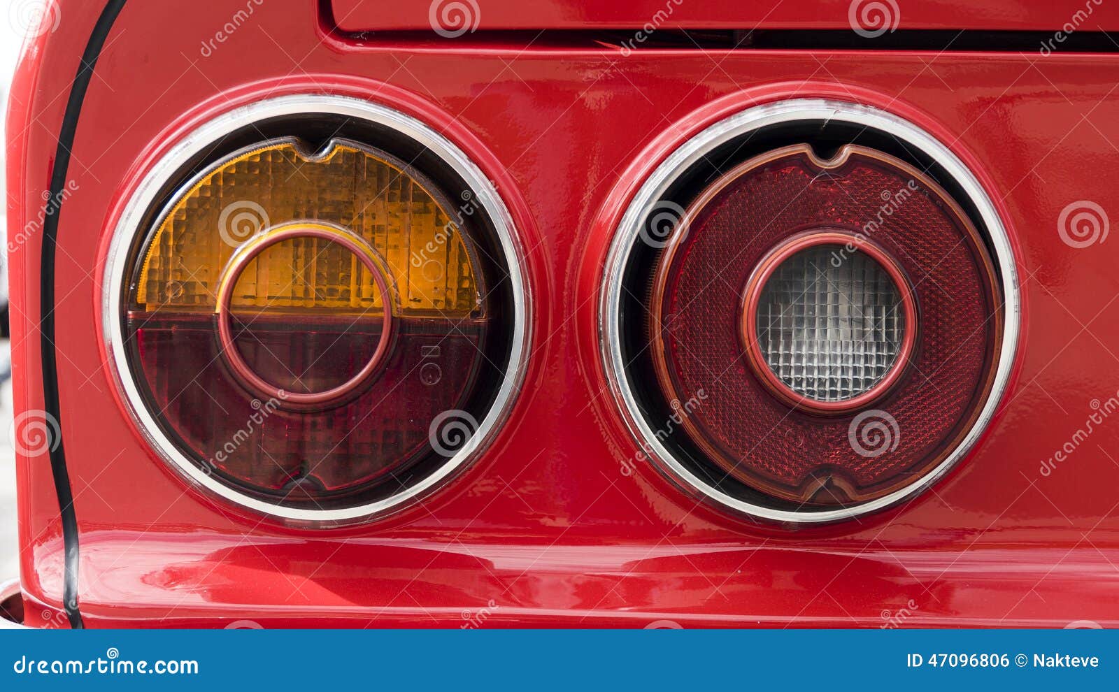 Closeup of the Tail Lights of a Classic Car Stock Photo - Image of pair ...
