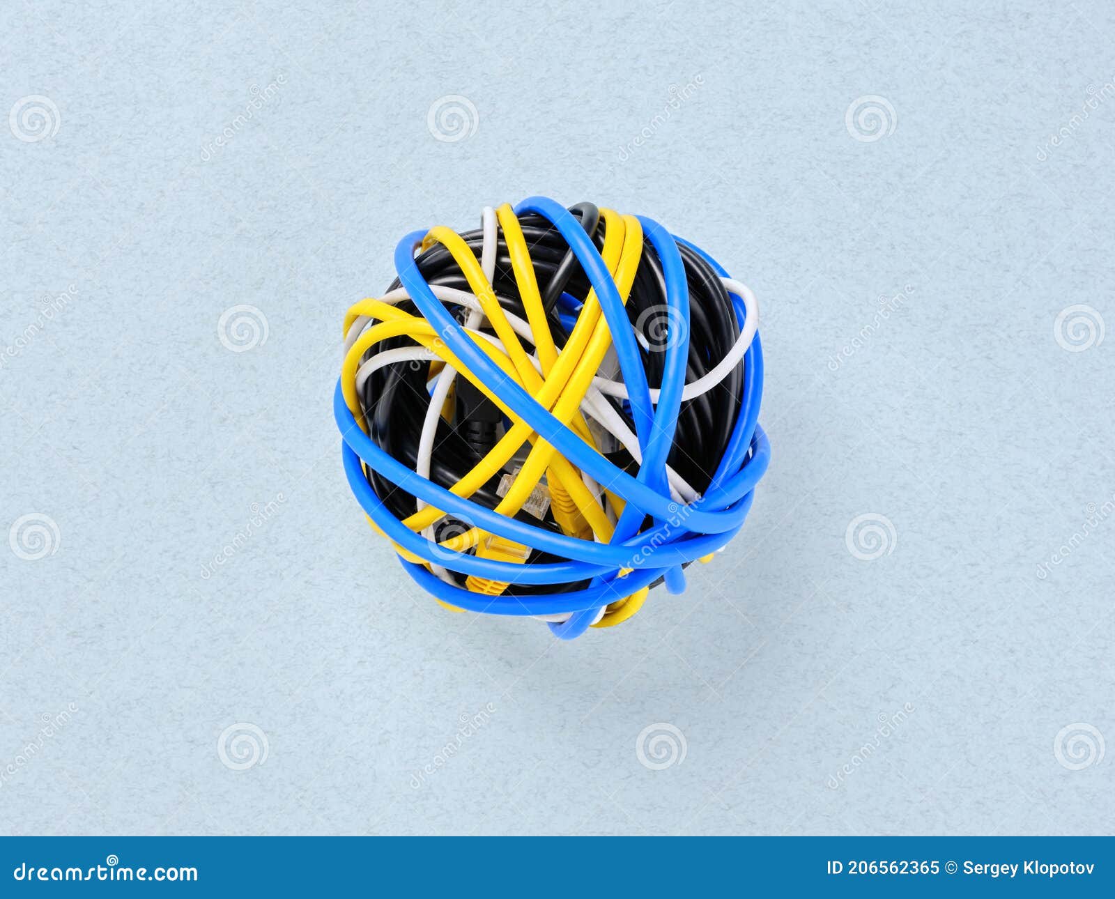 Closeup of a Tangle of Cables and Wires for Connecting with Gadgets ...