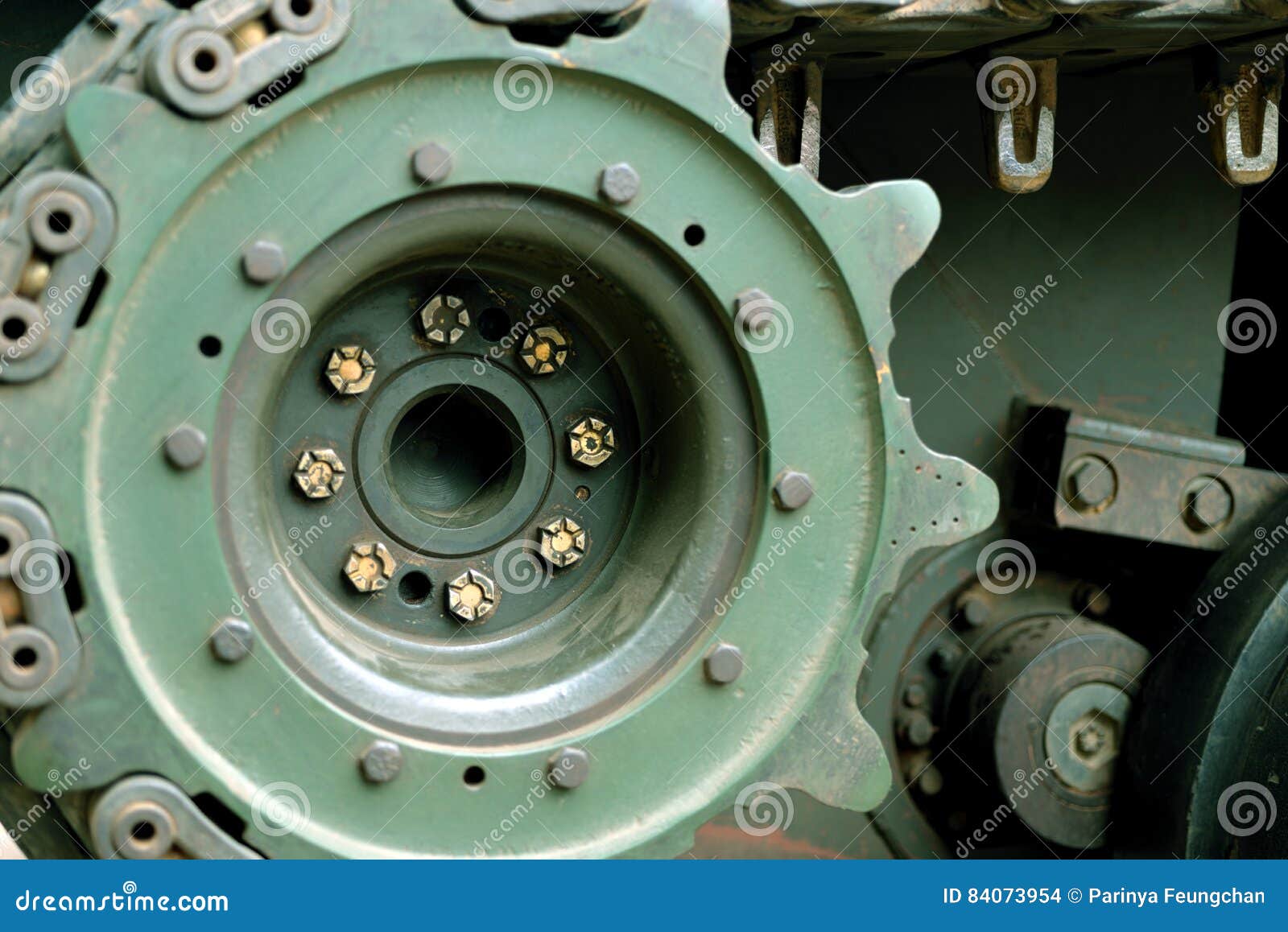 Closeup tank wheels stock photo. Image of battle, transportation - 84073954