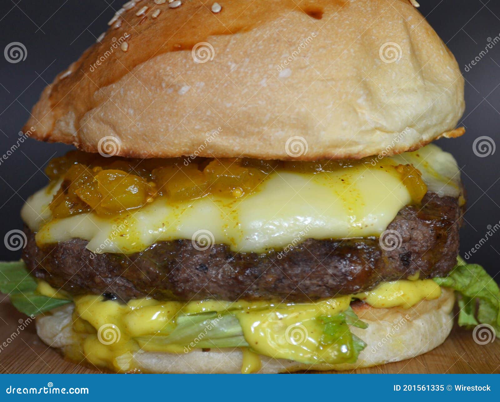 Closeup of a Tasty Looking Burger Stock Image - Image of tasty, meat ...