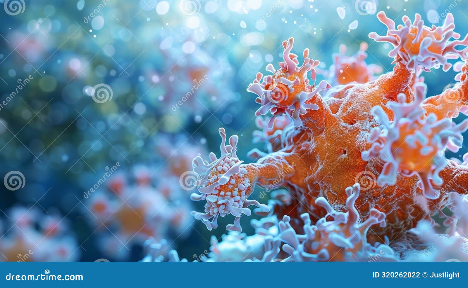 A Tcell Receptor In The Process Of Binding To A Viral Antigen Initiating The Destruction Of The ...