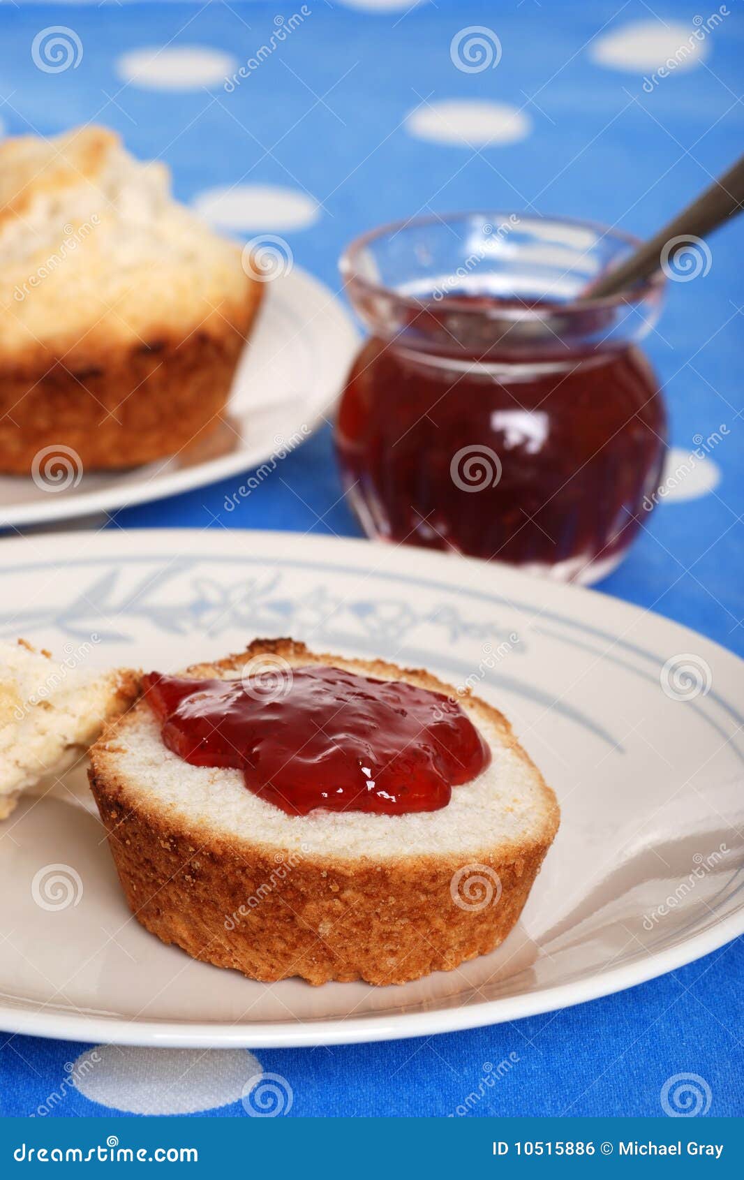 Closeup Tea Biscuits with Jam Stock Photo - Image of jelly, nourishment ...