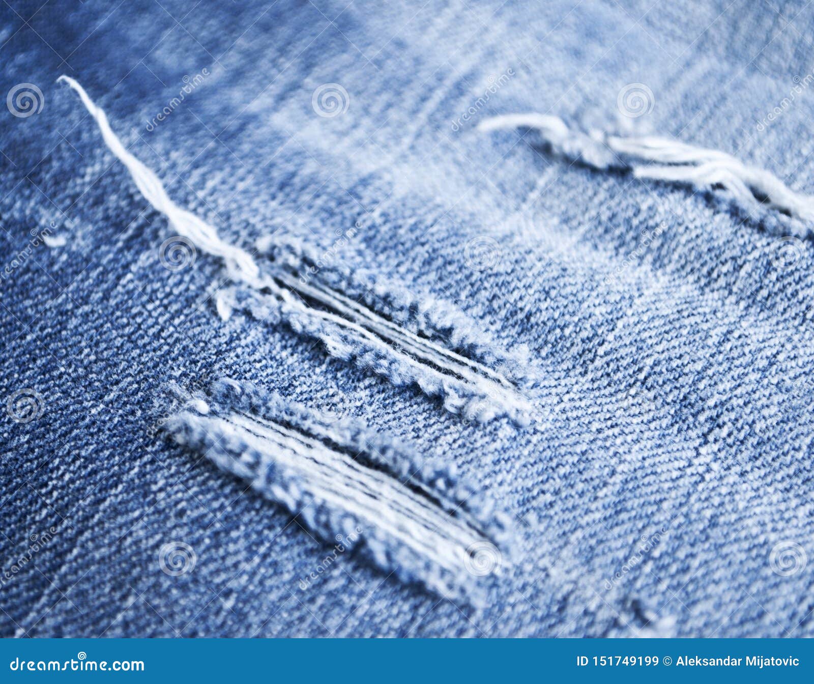 Closeup of Tear in Old Jeans Stock Image - Image of ripped, modern ...