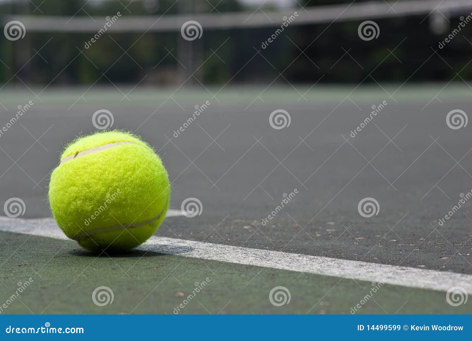 Closeup of Tennis Ball on Base Line Stock Image - Image of white ...