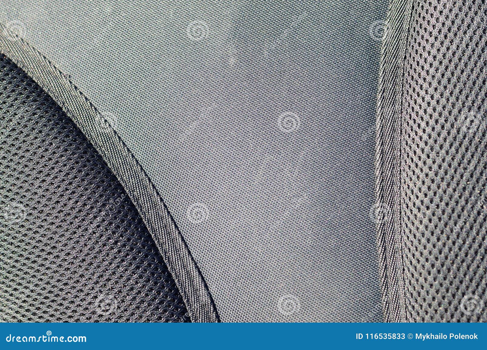 Closeup of Texture Breathable Mesh Fabric in the Black Photo Backpack ...