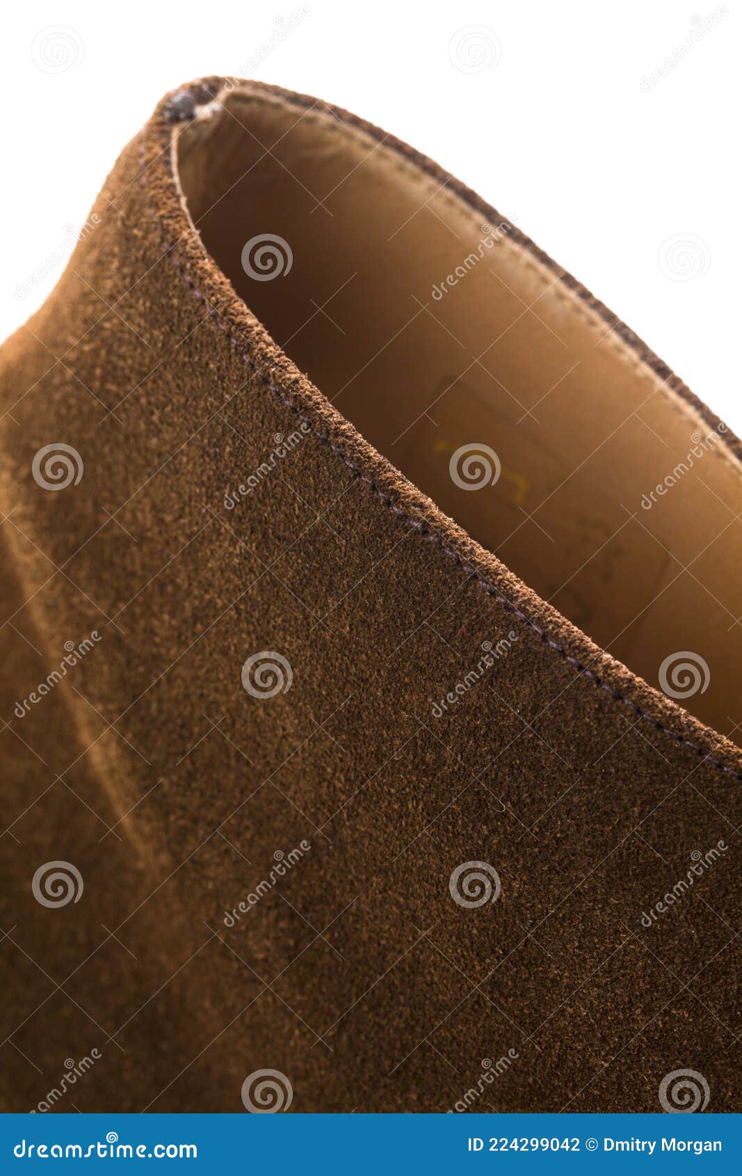 Closeup of Texture of Brown Suede Mens Shoes Over White Stock Photo ...