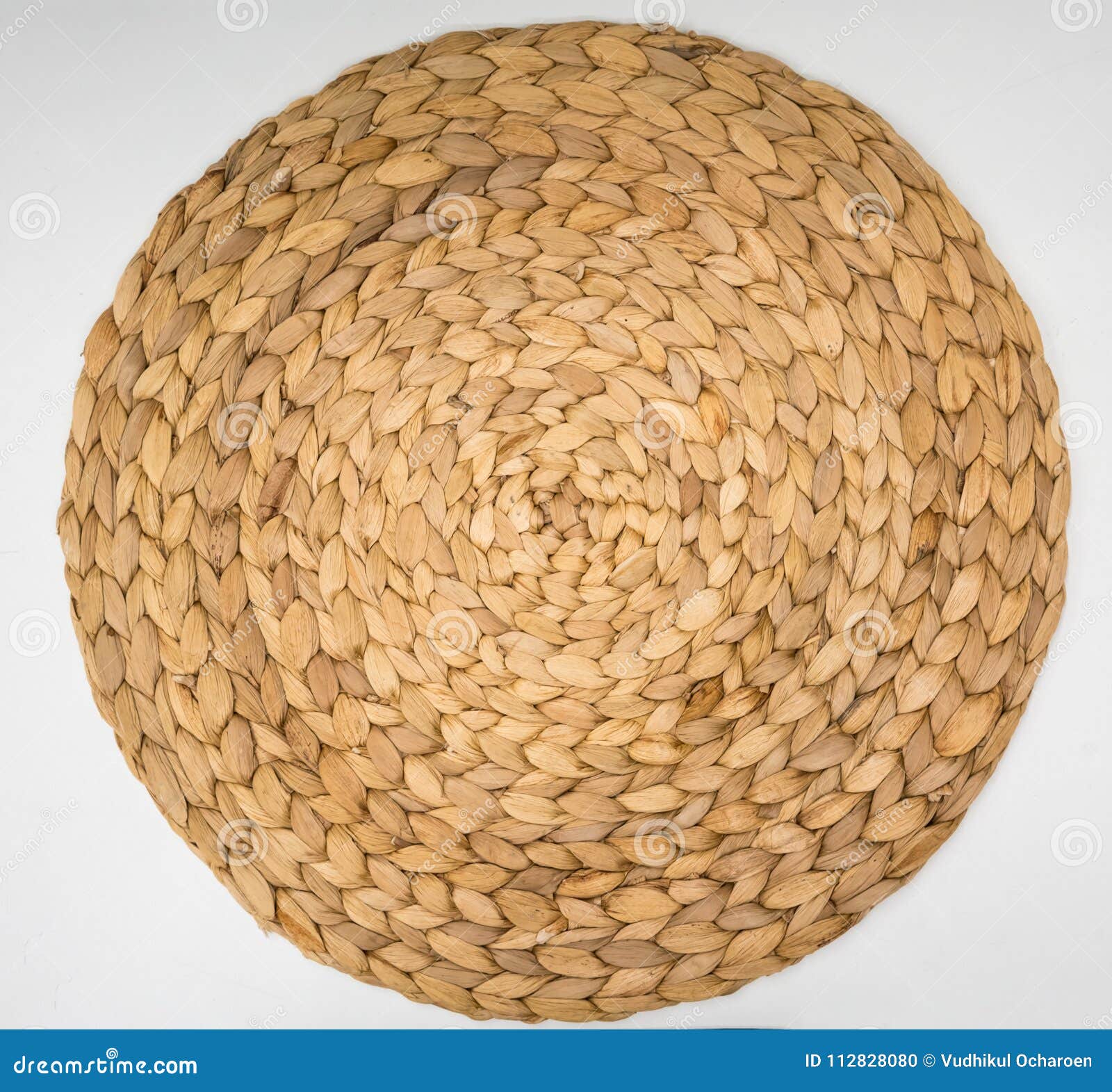 Closeup Texture of Brown Wicker Woven Pattern Isolated on White Stock ...