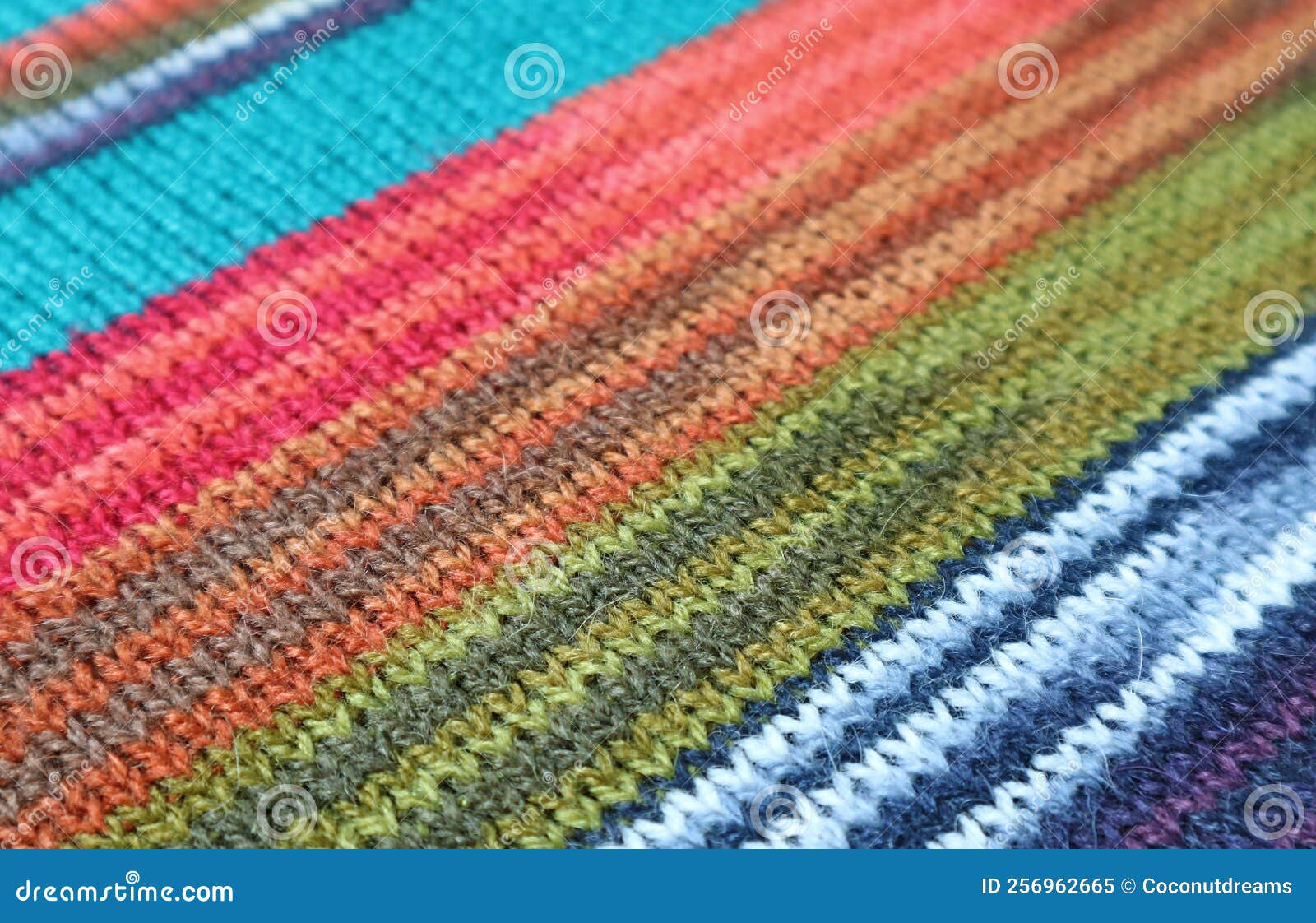 Texture of Colorful Striped Alpaca Knitted Wool Fabric in Diagonal ...
