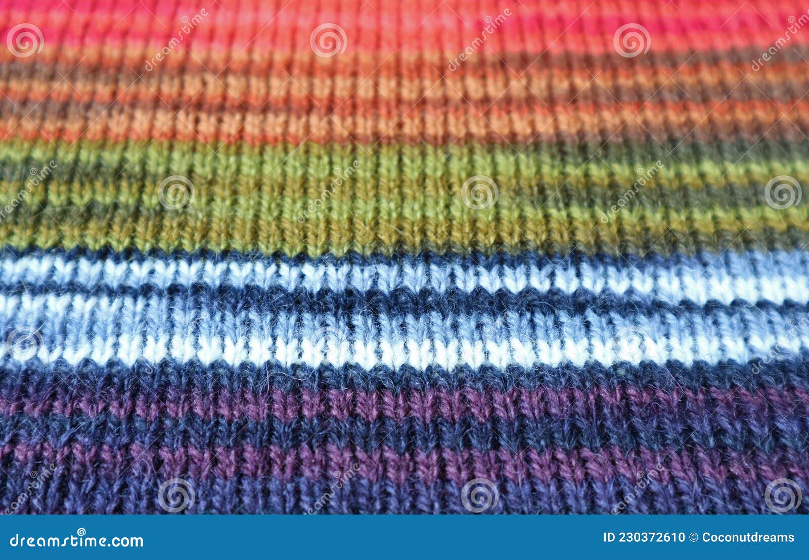 Texture of Colorful Striped Alpaca Knitted Wool Fabric in Horizontal ...