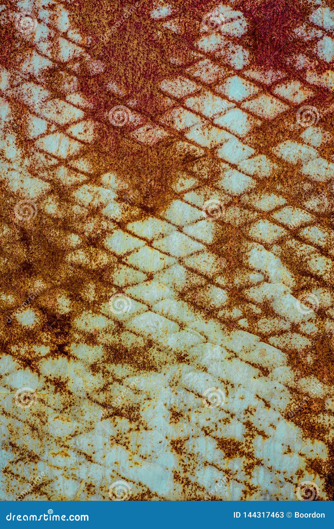 Closeup Texture of Old Rusty Metal, Painted in White Which Became ...