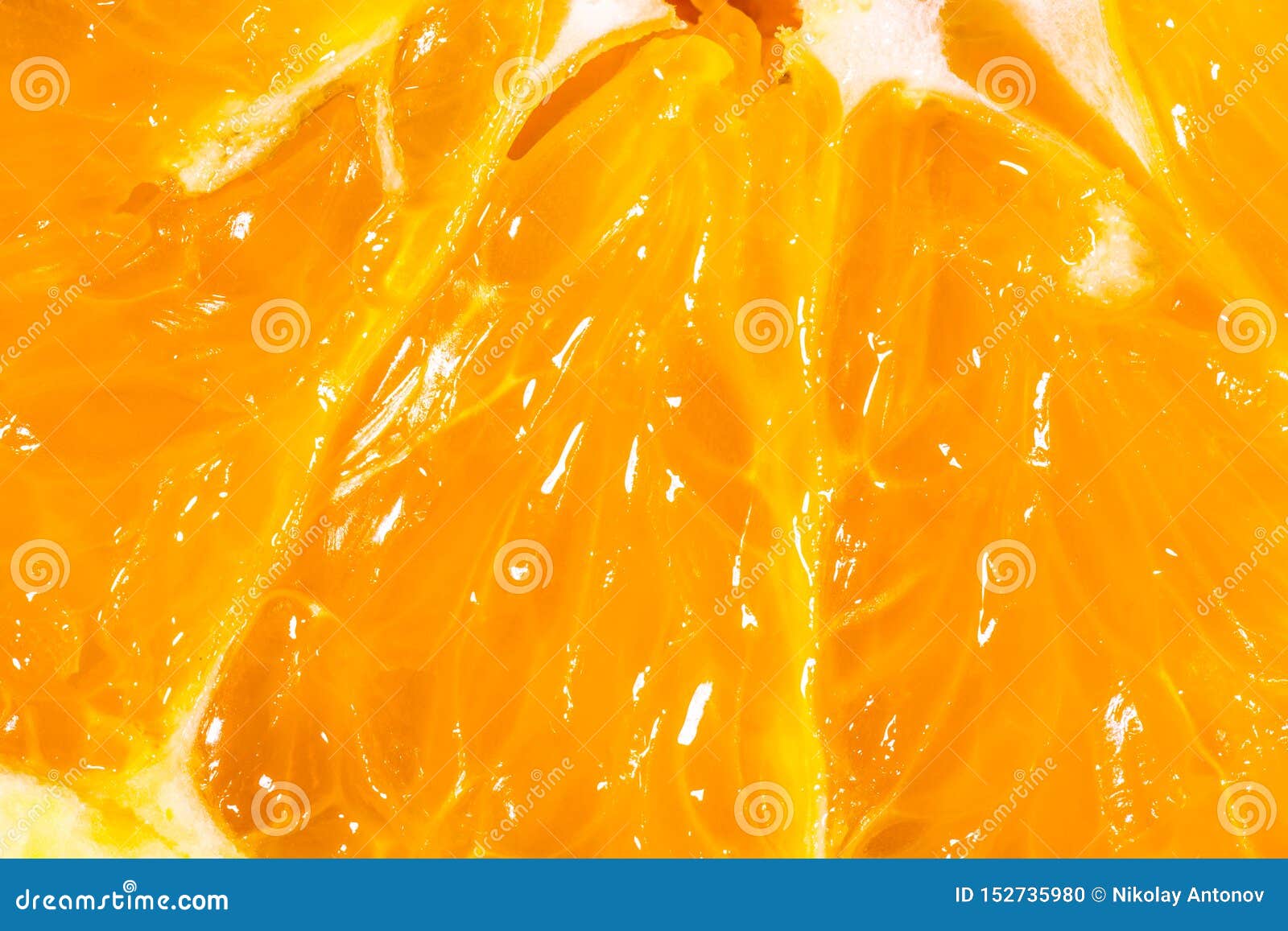 Closeup Texture of an Orange Fruit Slice. Fruit Natural Macro ...