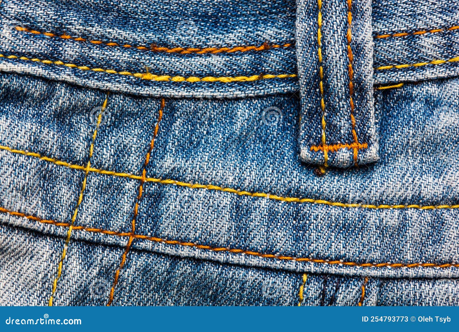 Closeup Texture Thread and Stitch Denim Pants. Stock Image - Image of ...
