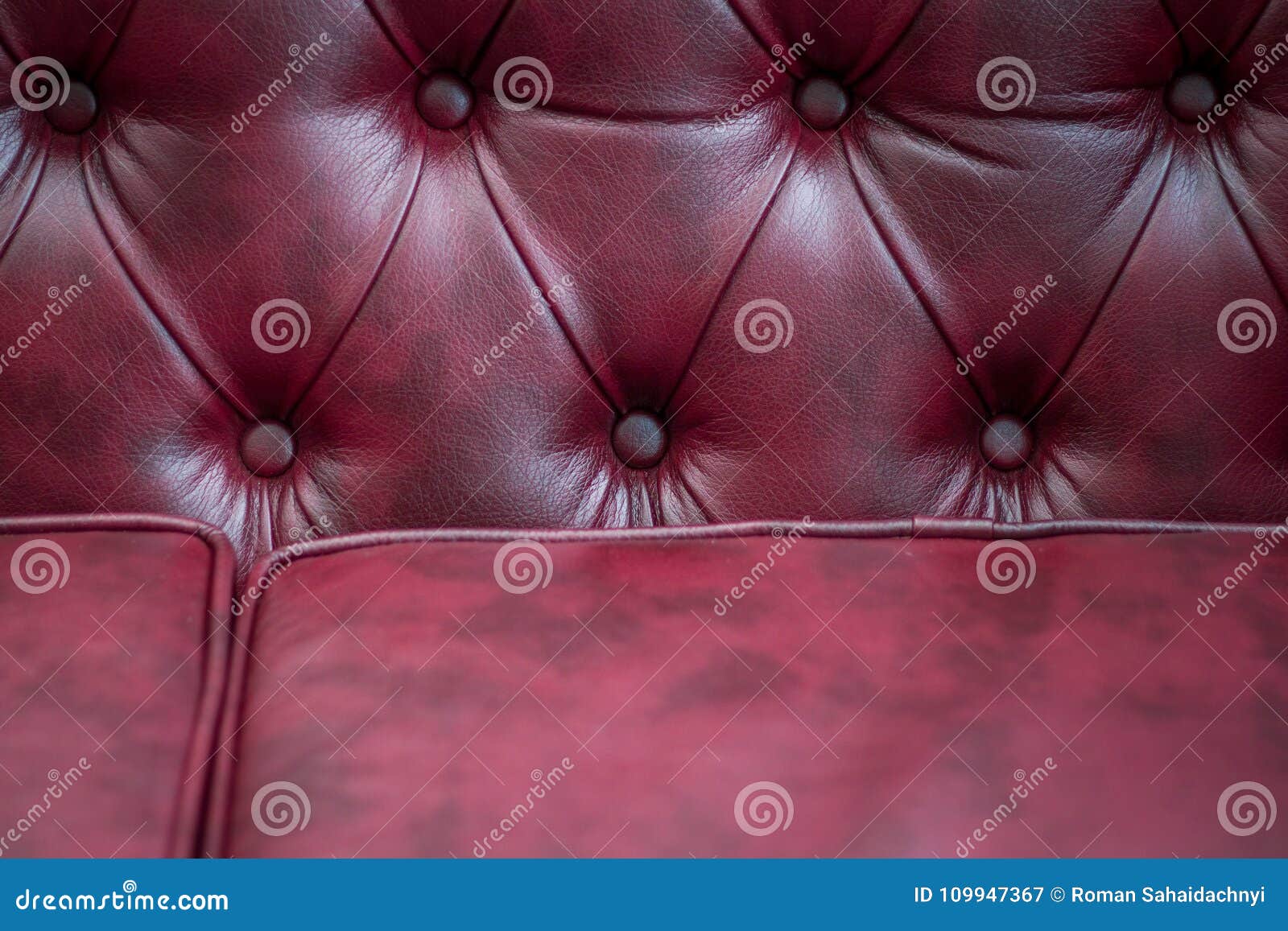Closeup Texture of Vintage Red Leather Sofa for Background Stock Image ...