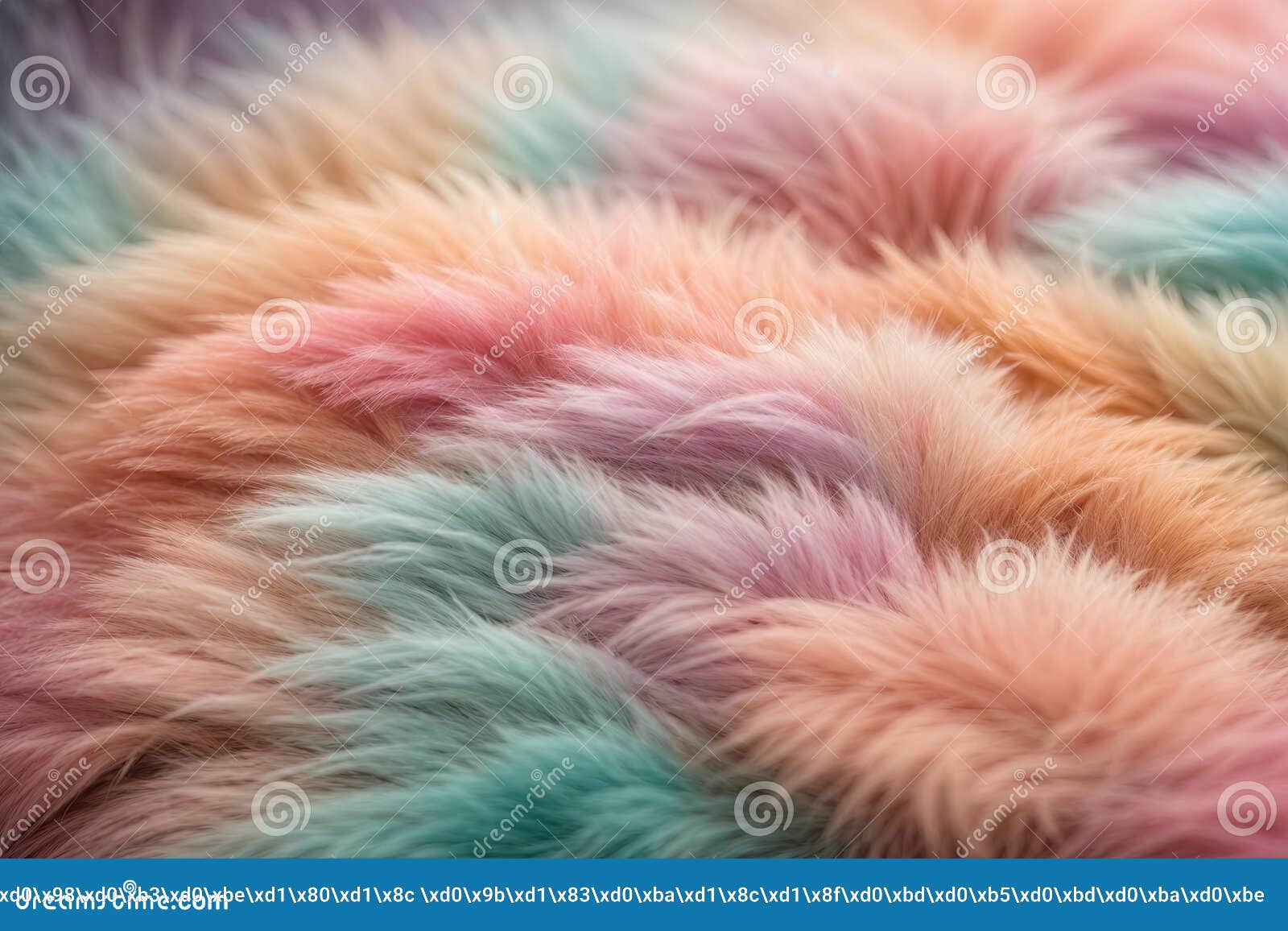 A Closeup of a Textured Colorful Pastel Fur Texture Background. Ai ...