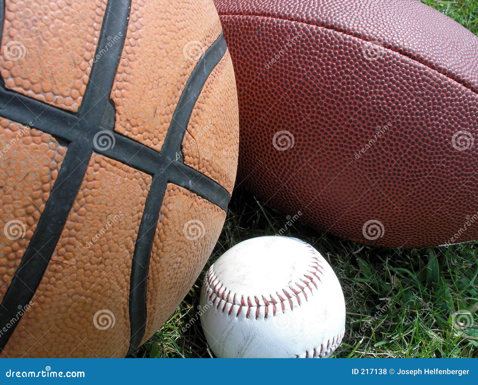 Closeup of three balls stock photo. Image of backyard, green - 217138