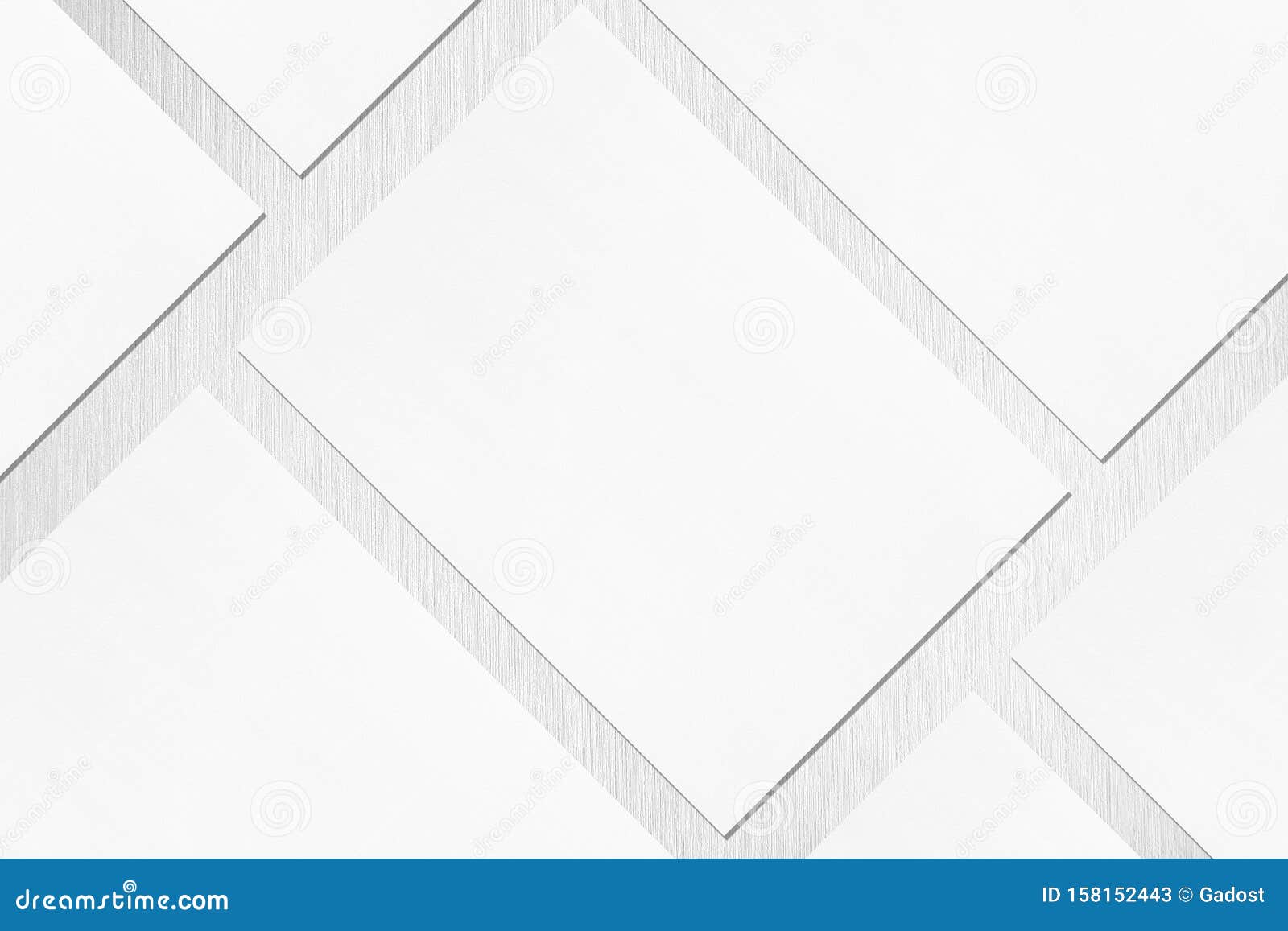 Closeup of Three Empty White Rectangle Poster Mockups Lying Diagonally ...