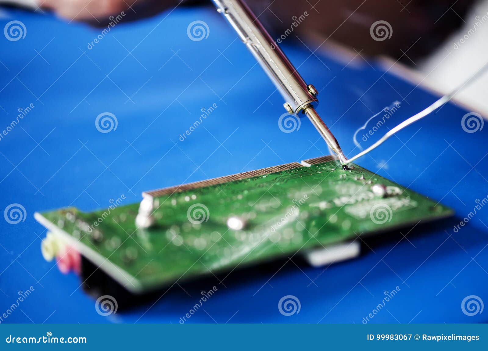 Closeup of Tin Soldering with Electronics Circuit Board Stock Image ...