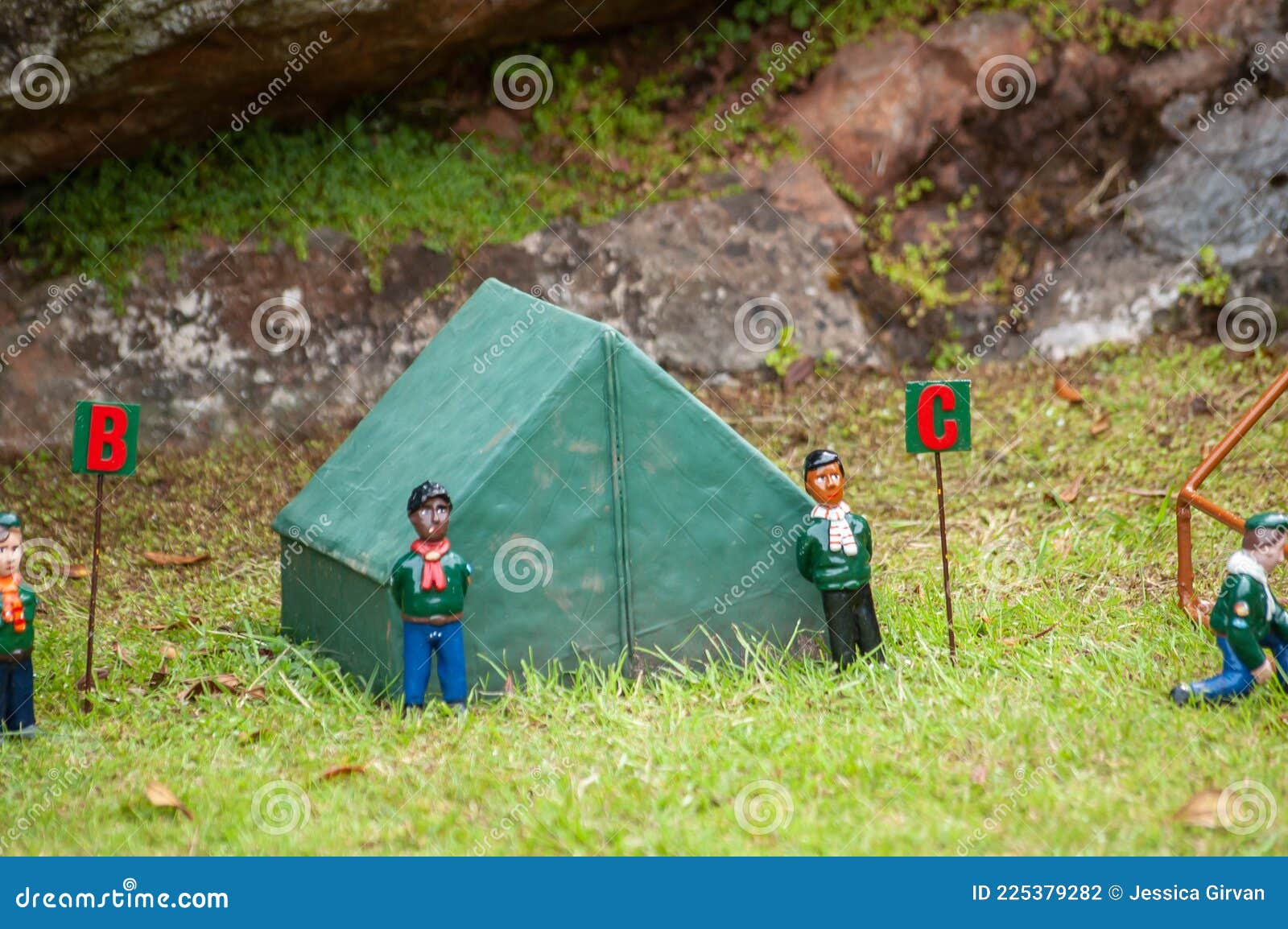 Closeup of Tiny Model Boy Scout Figures Stock Photo - Image of model ...