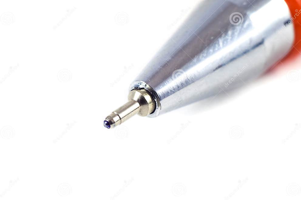Closeup of the Tip of a Ball Point Pen Stock Image - Image of focus ...