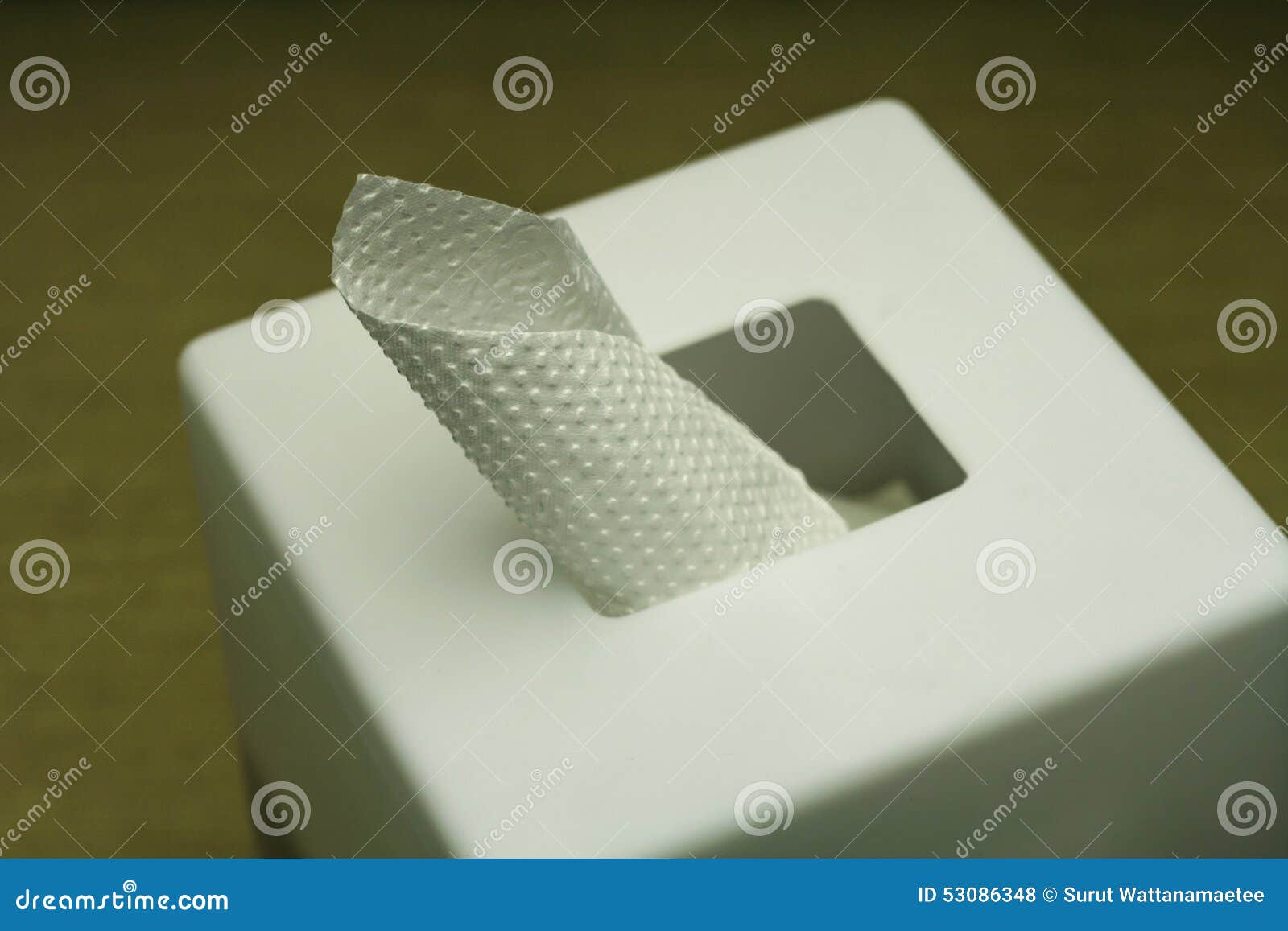 Closeup of Tissue in Paper Box Dim Light Stock Photo - Image of ...