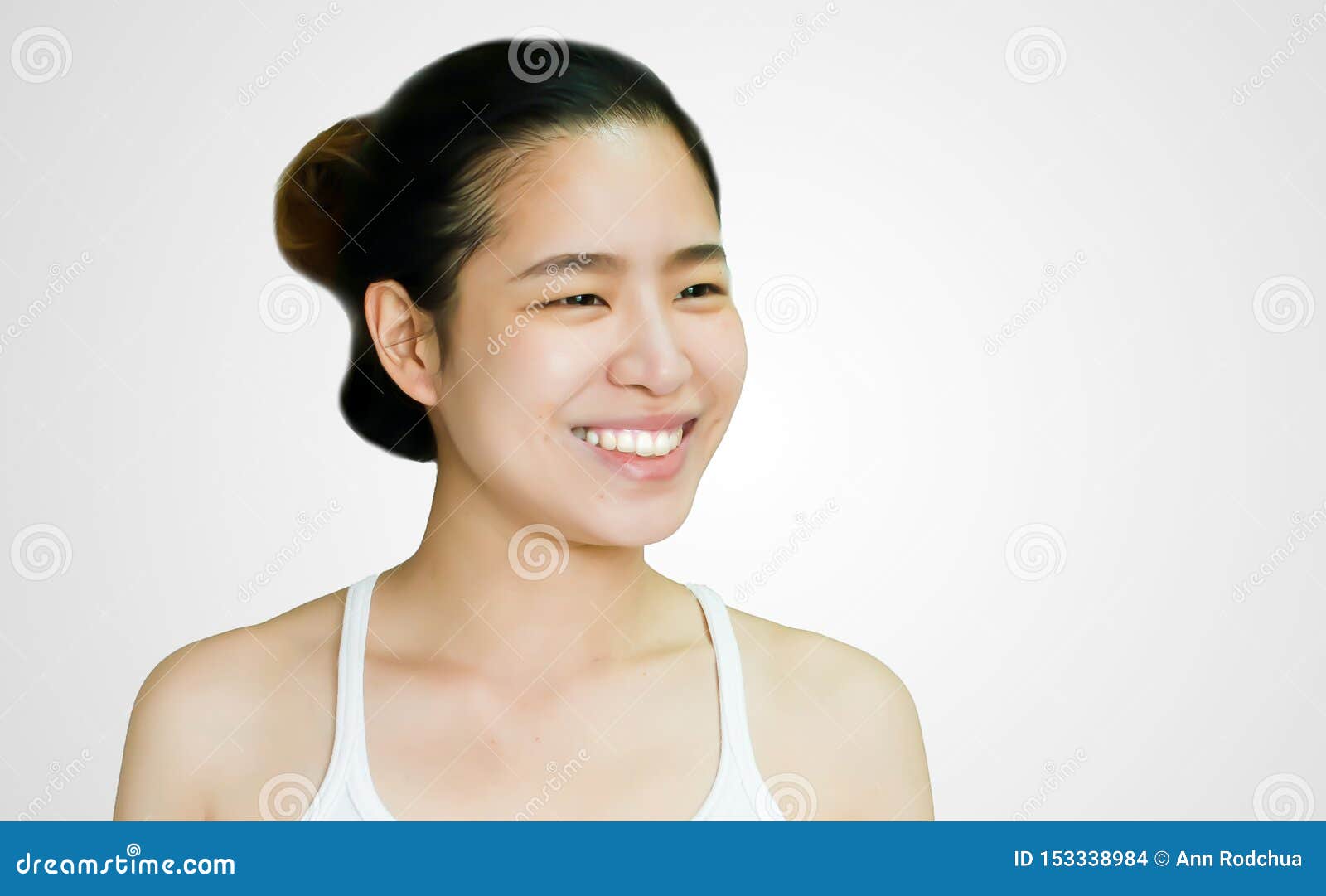 Closeup To an Asian Woman`s Face is Smiling Stock Photo - Image of ... Closeup To an Asian Woman`s Face is Smiling Stock Photo - Image of ...