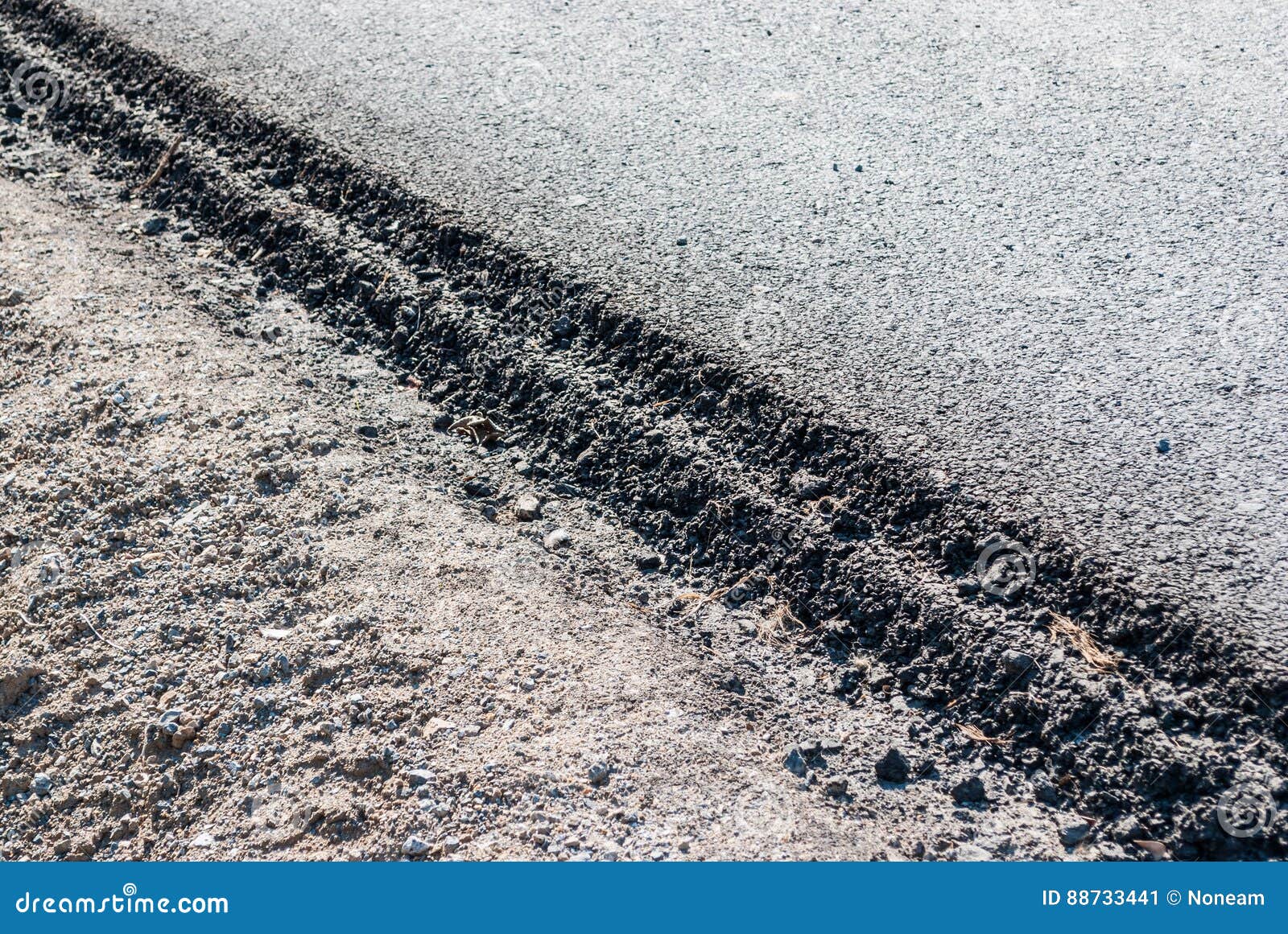 Closeup To Layer Edges of Asphalt Road Stock Image - Image of layer ...
