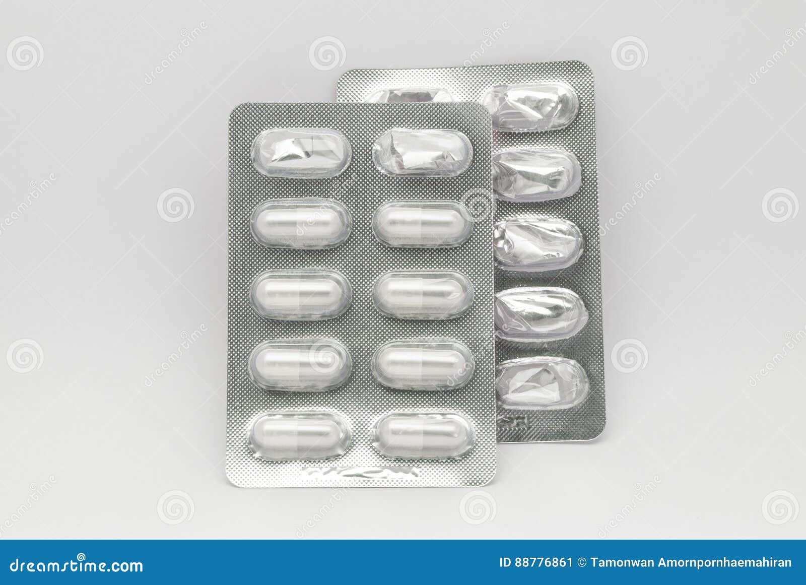 Closeup To Medical Capsule Package on White Background/ Isolated Stock ...